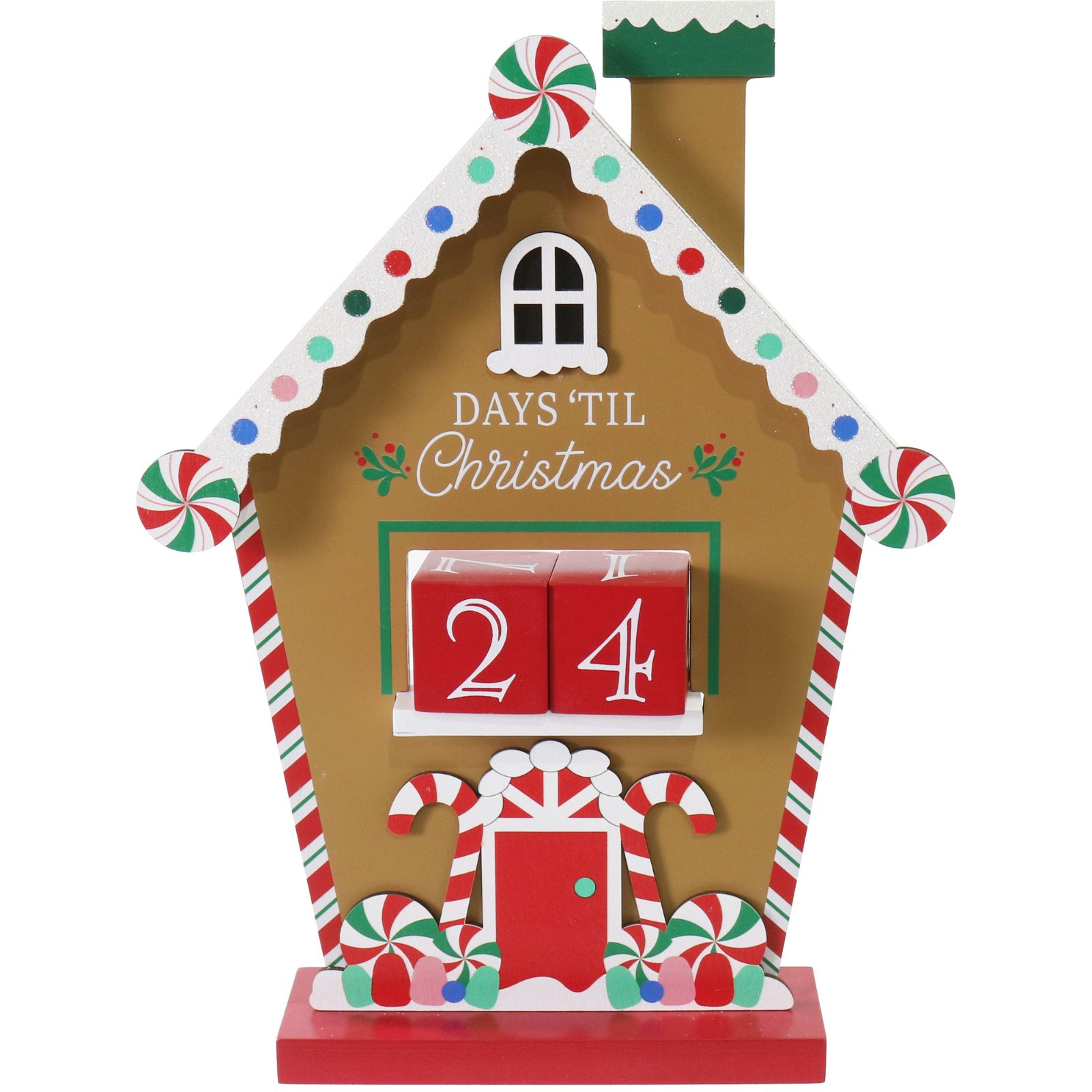 Wooden Candy House Countdown Calendar Sign - Discount Party Supplies
