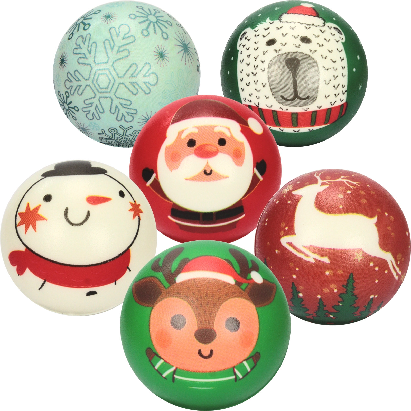 Christmas Character Foam Ball Assorted - Discount Party Supplies