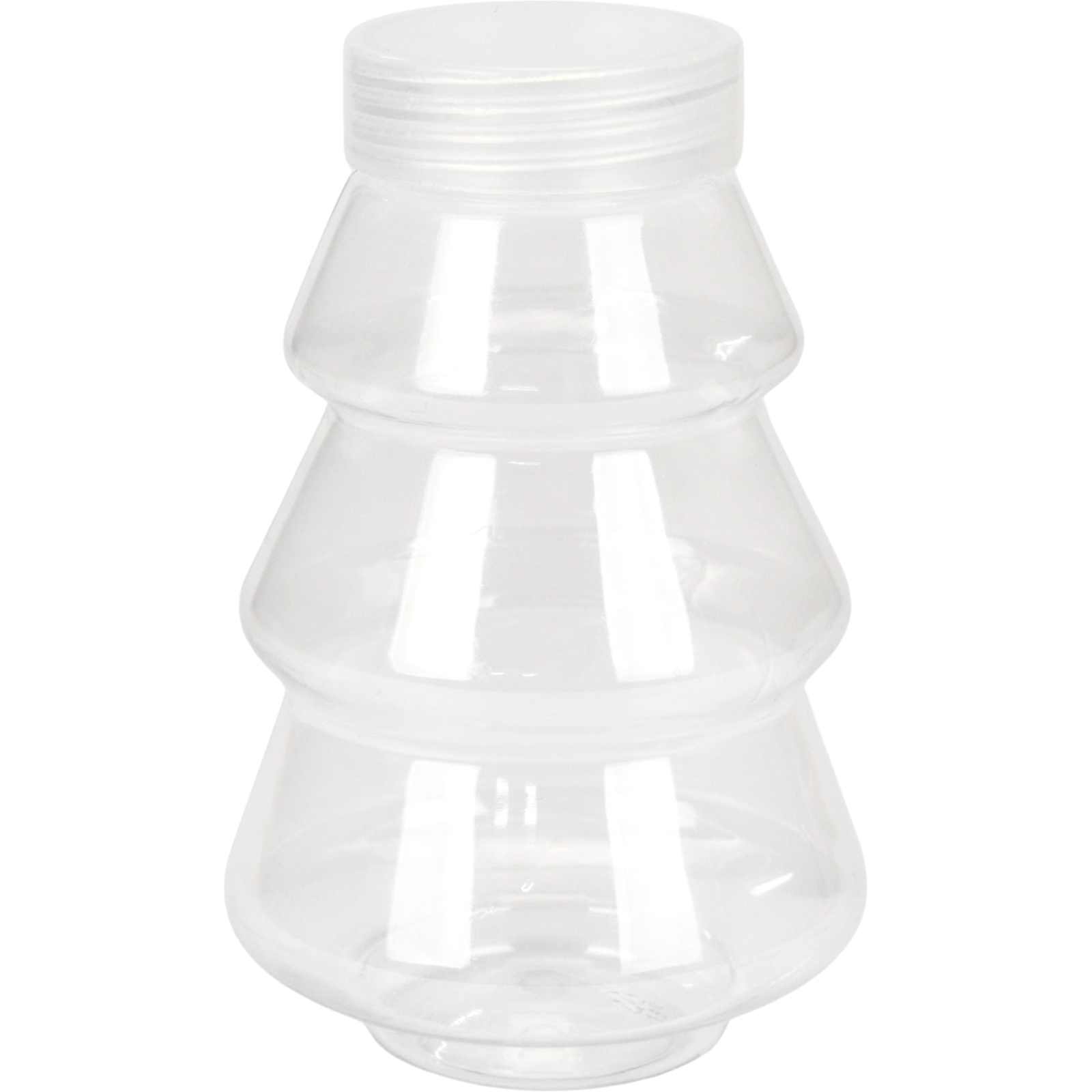 Clear Plastic Tree Shaped Screw Top Jar 250ml - Discount Party Supplies