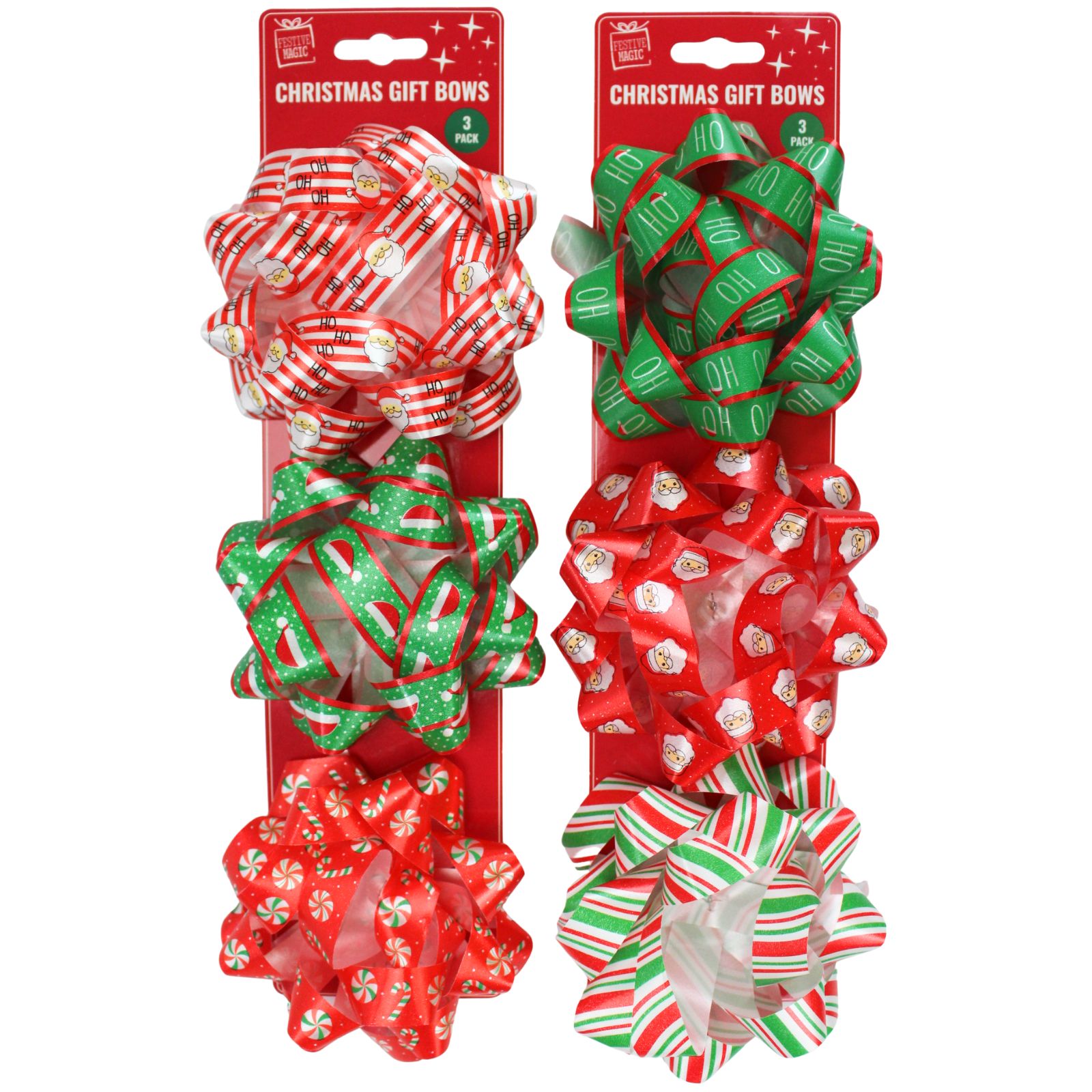 Pack of 3 Christmas Gift Bows (1 Only) - Discount Party Supplies