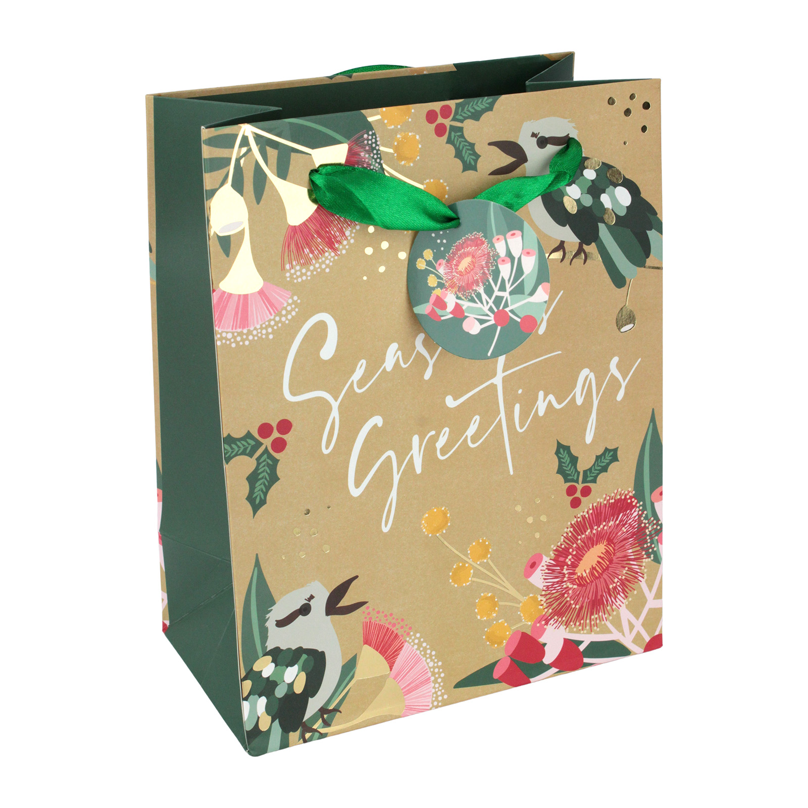 Bush Kookaburra Christmas Paper Gift Bag 22.5cm | Christmas | Occasion ...