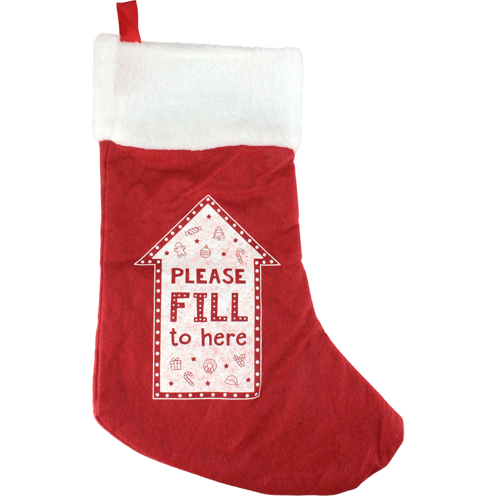 Please Fill To Here Christmas Stocking - Discount Party Supplies