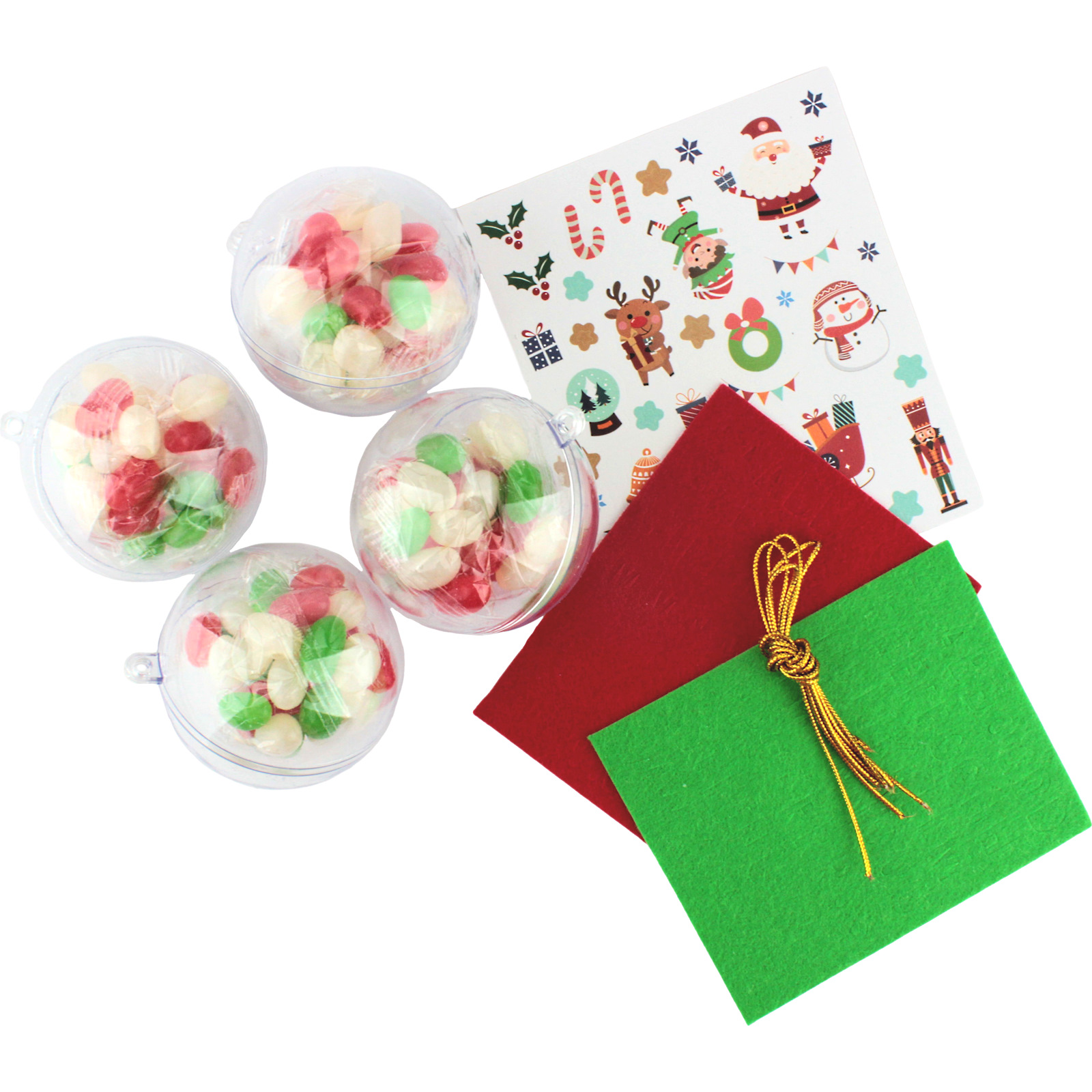 Christmas DIY Bauble Kit With Jelly Beans (Pack of 4) | Christmas Party ...