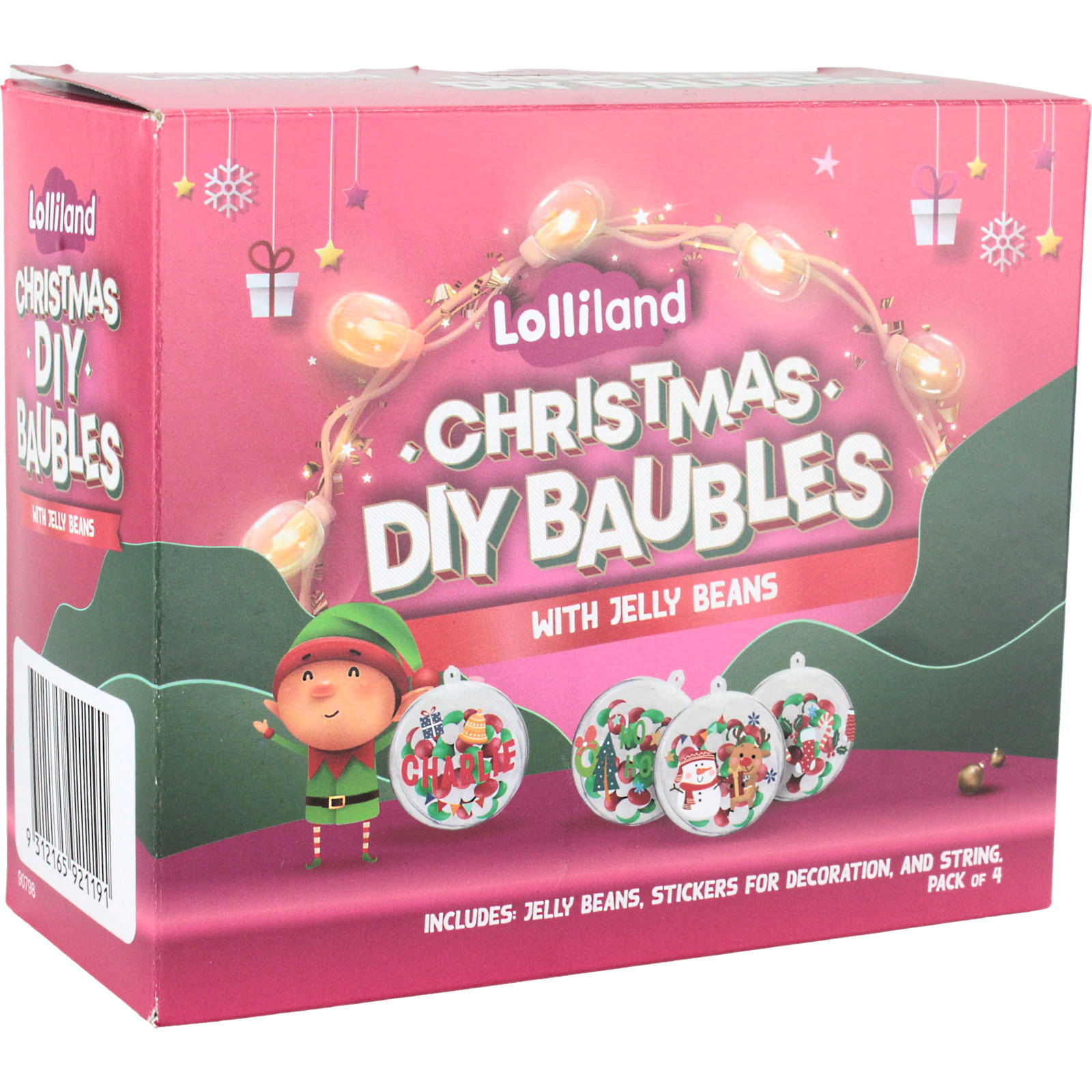 Christmas DIY Bauble Kit With Jelly Beans (Pack of 4) | Christmas Party ...