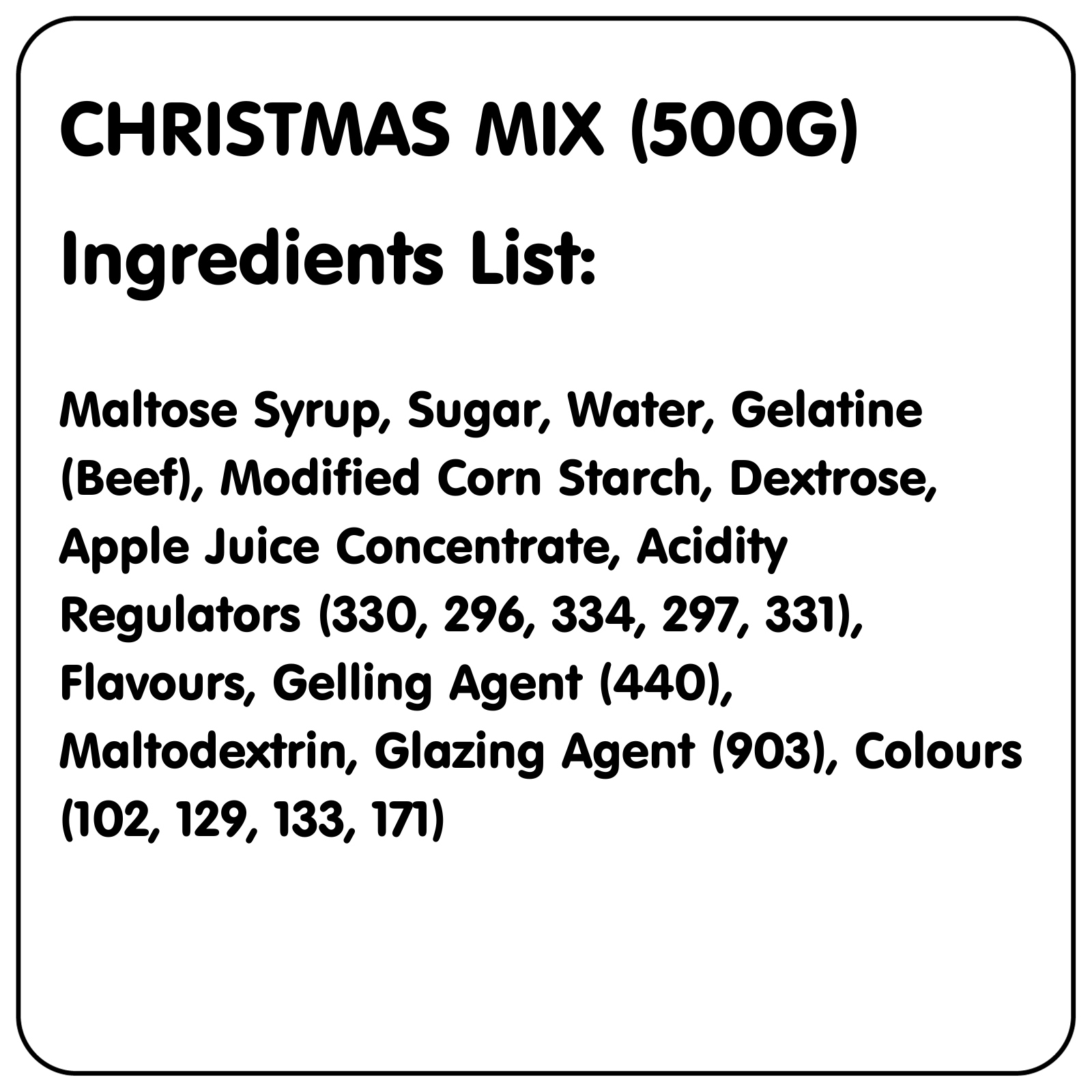 Christmas Gummi Mix 500g | Christmas Party Supplies | Occasion & Event ...