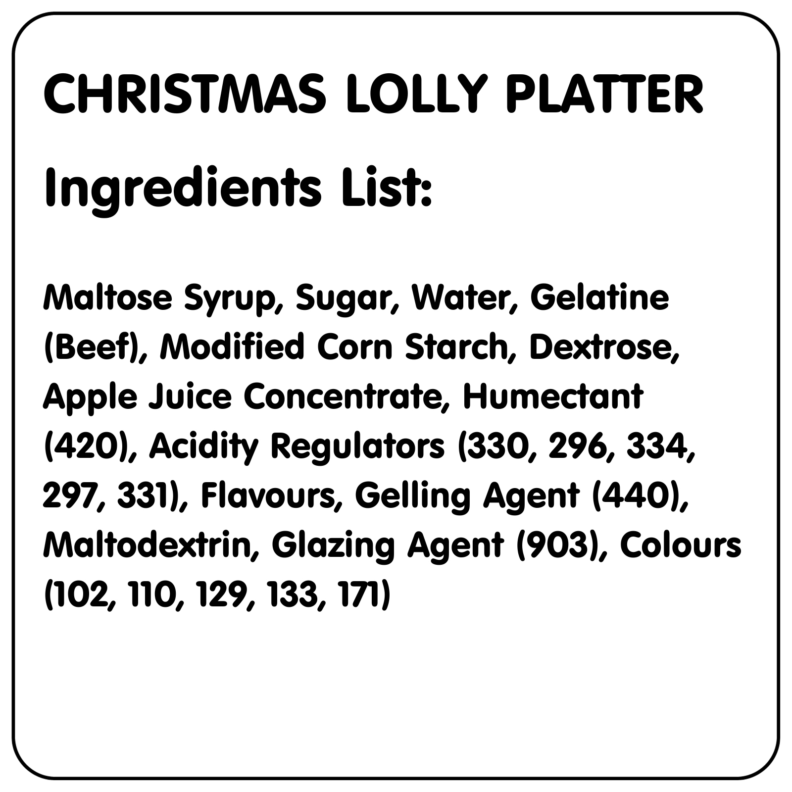 Christmas Lolly Party Platter (360g Tray) - Discount Party Supplies