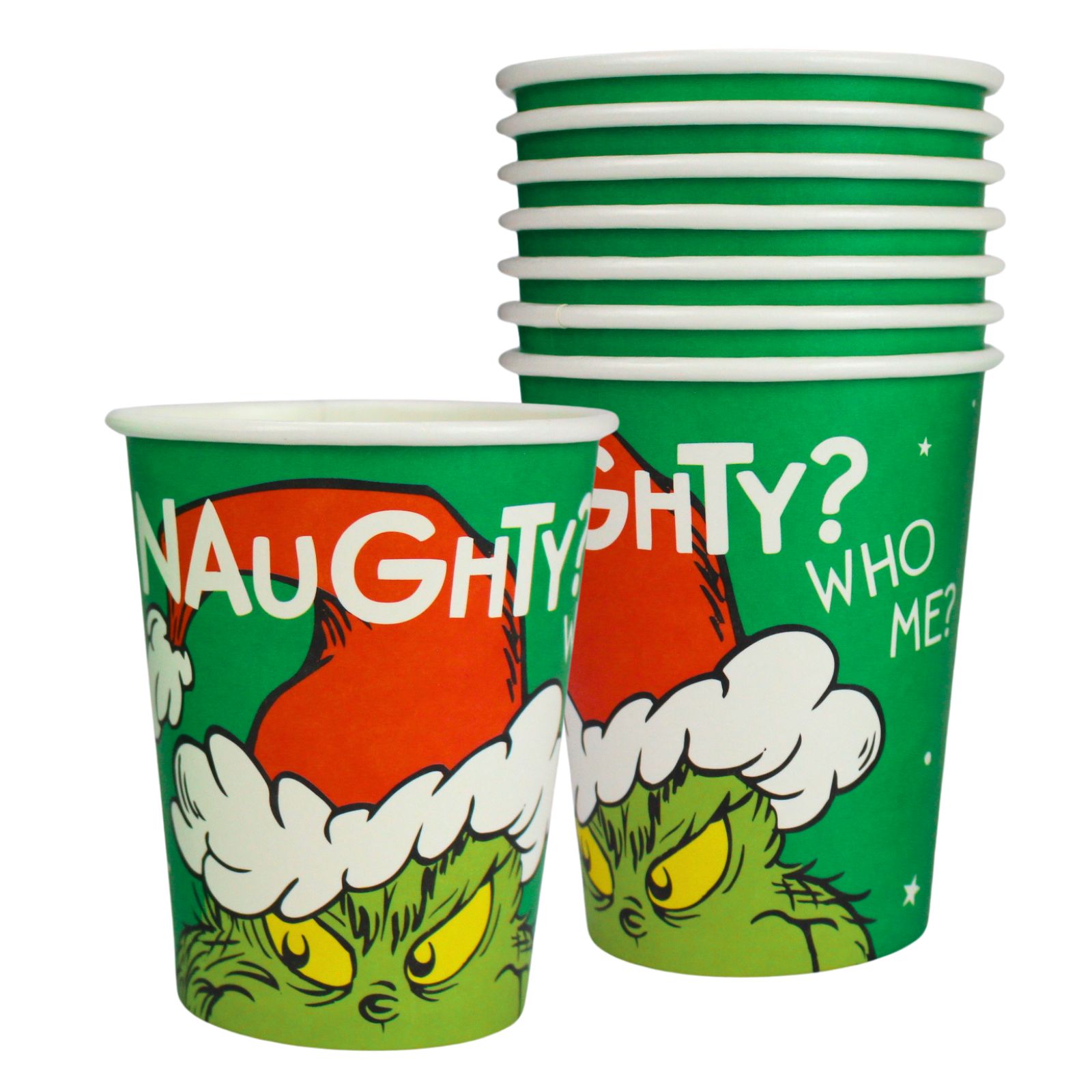 Dr. Seuss The Grinch Paper Cups (Pack of 8) - Discount Party Supplies