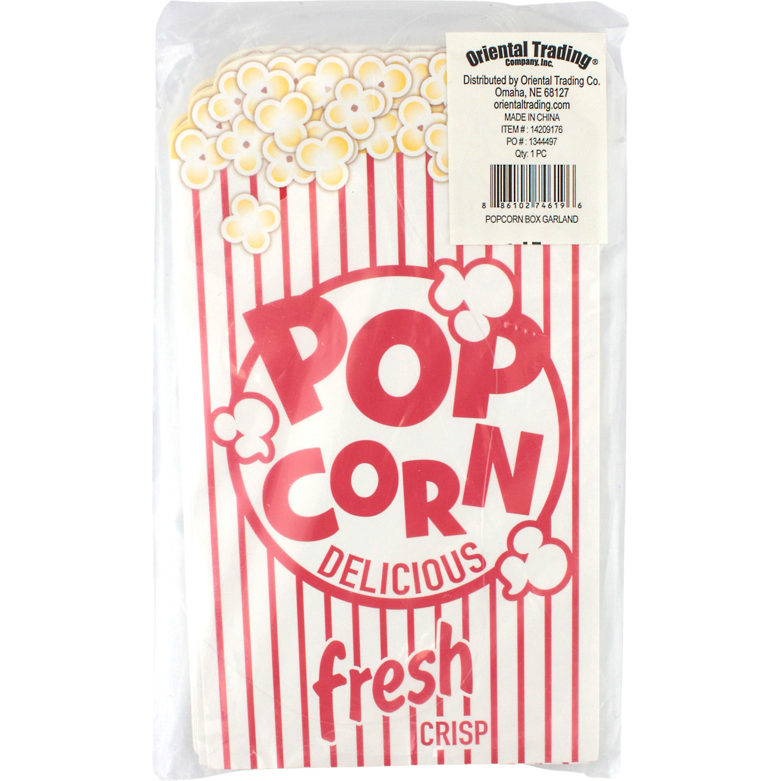 Movie Party Popcorn Box Garland Banner | Circus & Carnival Party ...