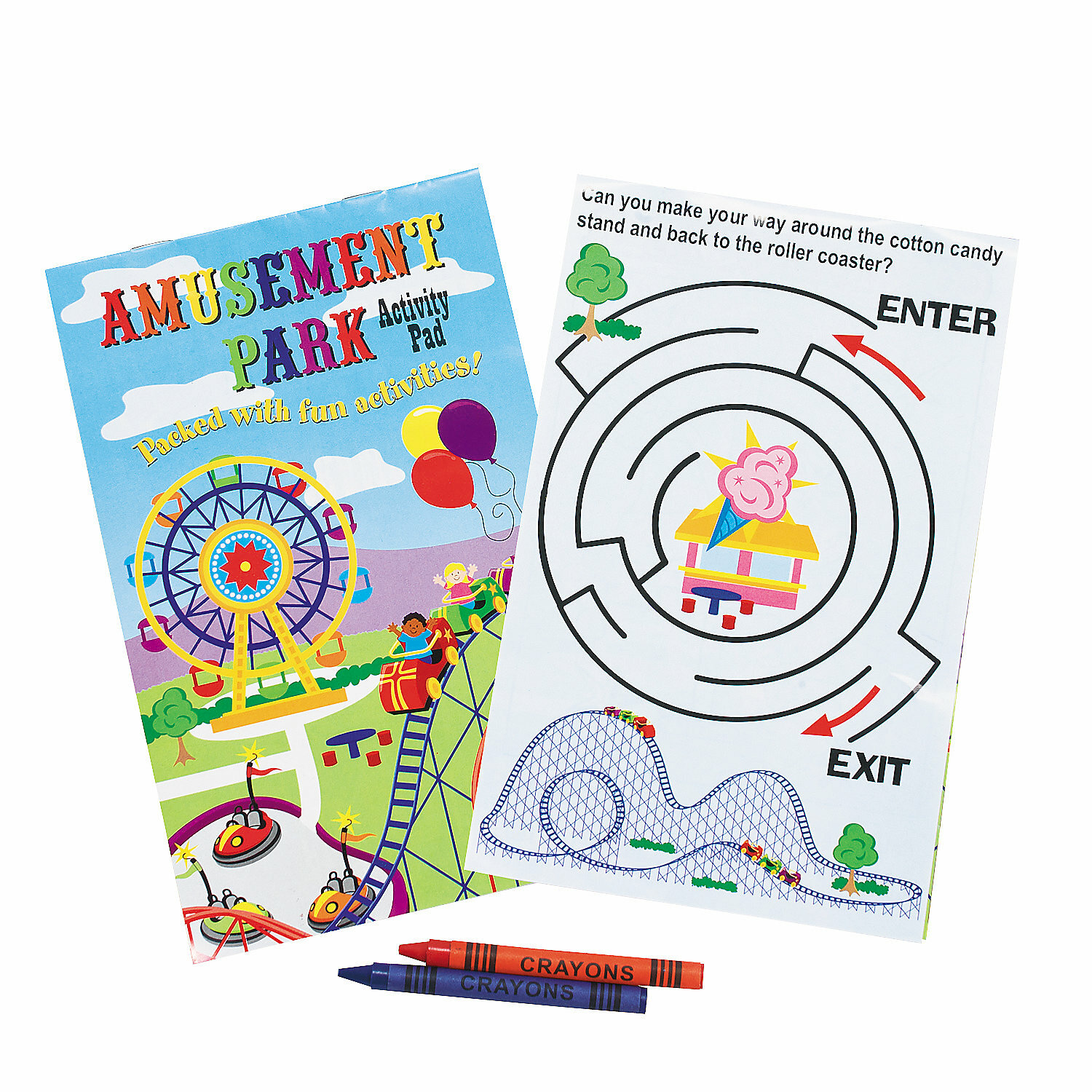 Amusement Park Activity Pads (Pack of 12) | Circus & Carnival Party ...