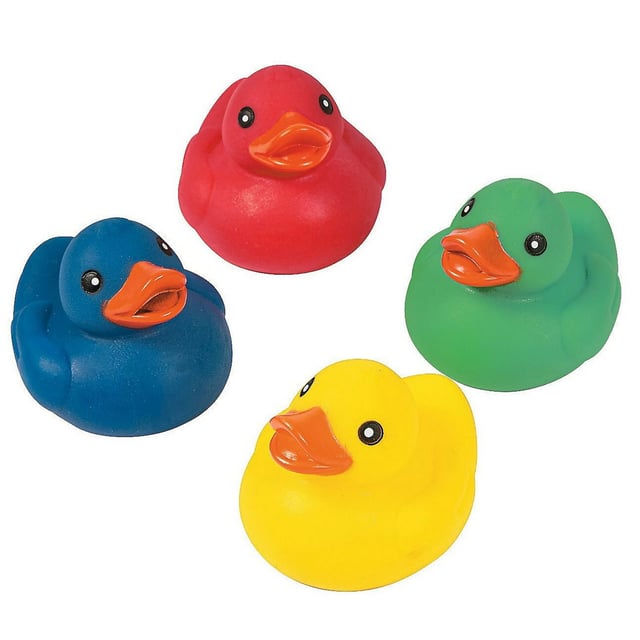 tiny floating rubber ducks