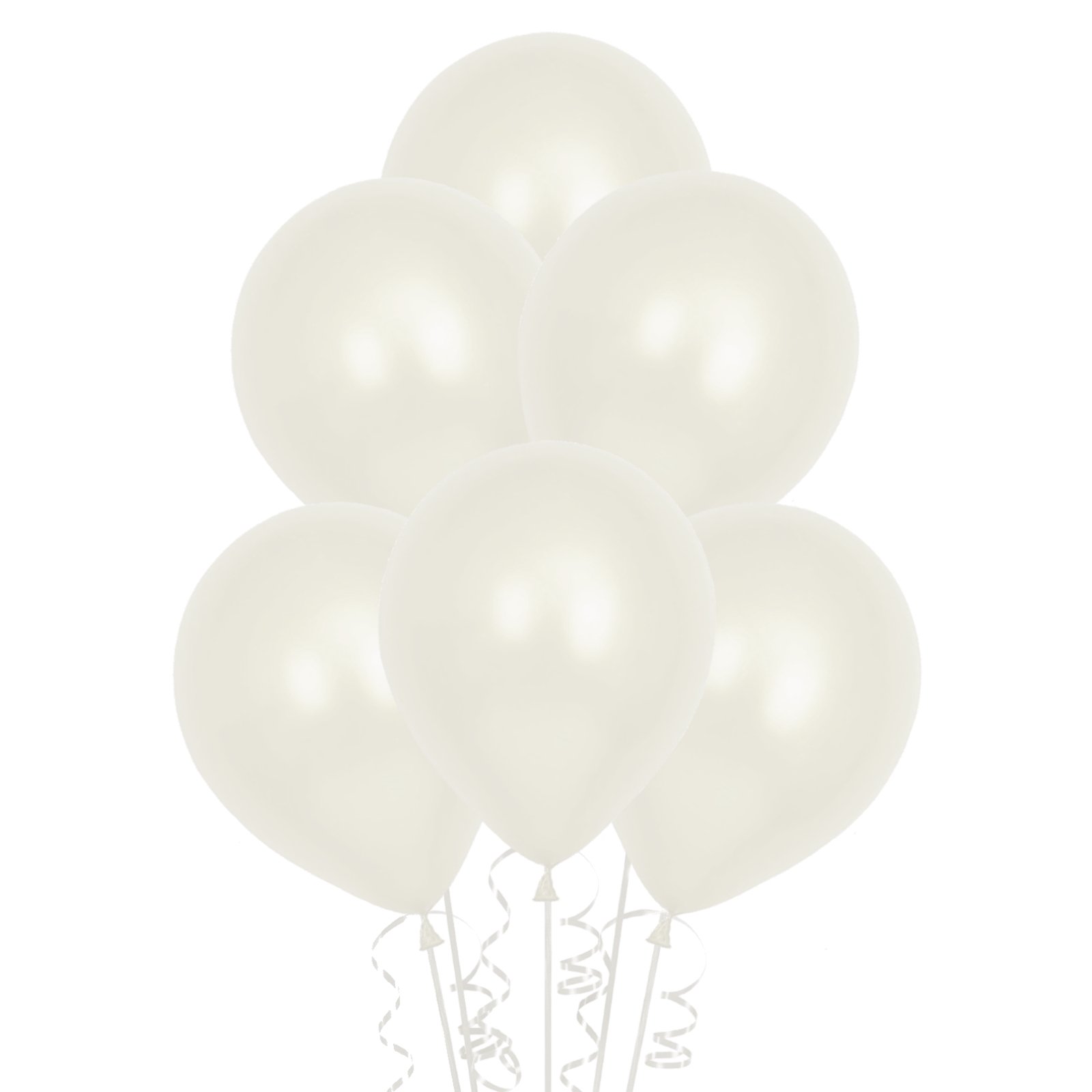 White Party Balloons 25cm (Pack of 15) - Discount Party Supplies