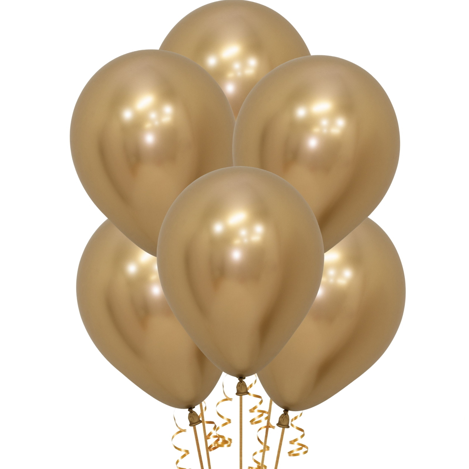 Sempertex Reflex Gold Latex Balloons (Pack of 12) - Discount Party Supplies