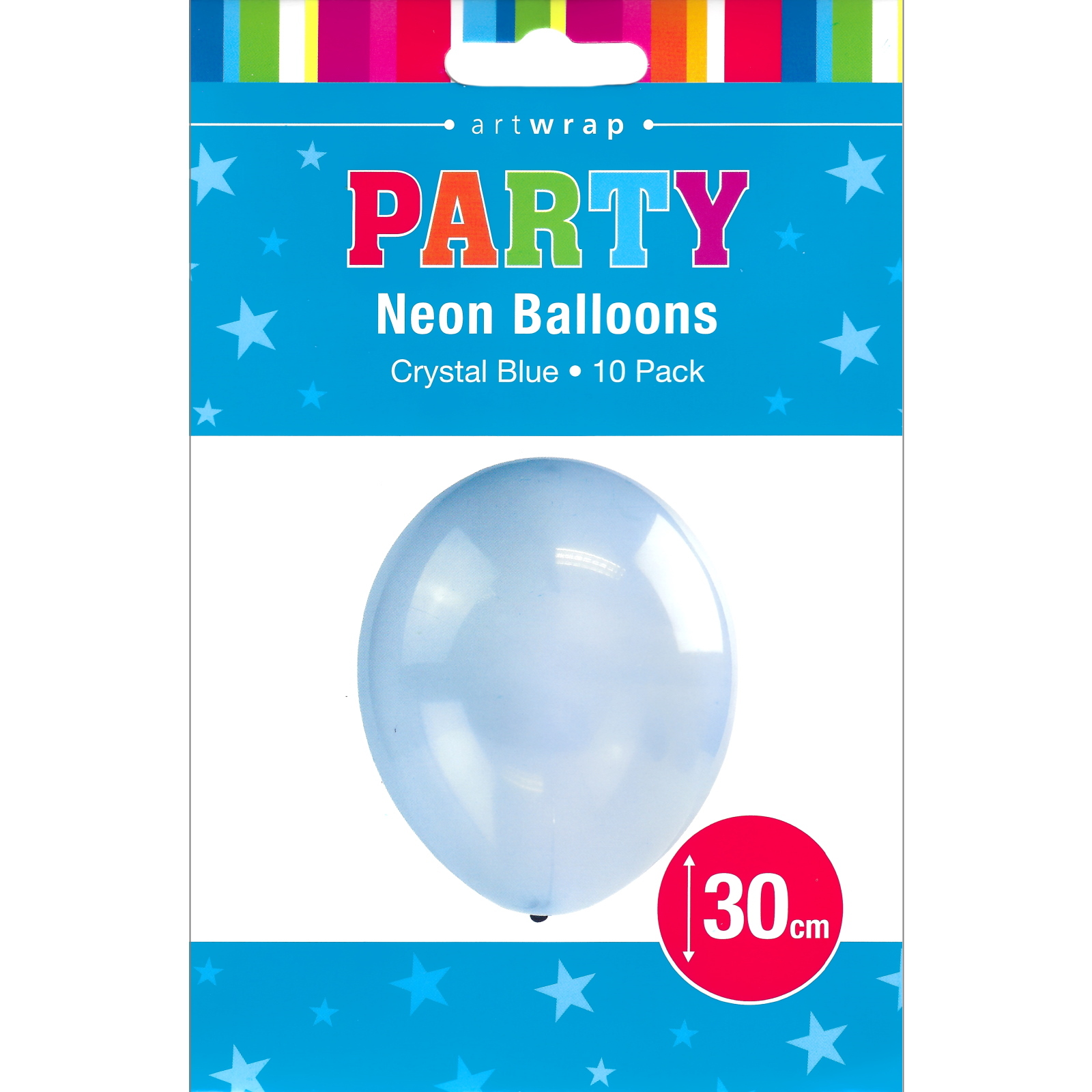 Neon Crystal Blue Balloons 30cm (Pack of 10) | Blue Coloured Party ...