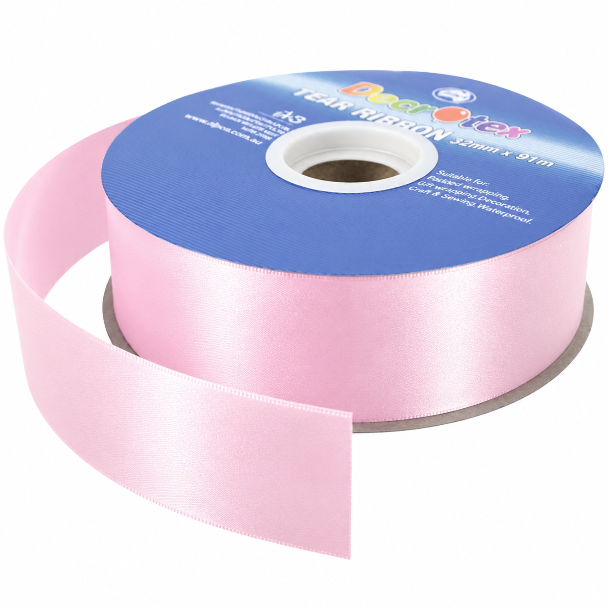 Waterproof Light Pink Tear Ribbon Roll (32mm x 91m) - Discount Party ...
