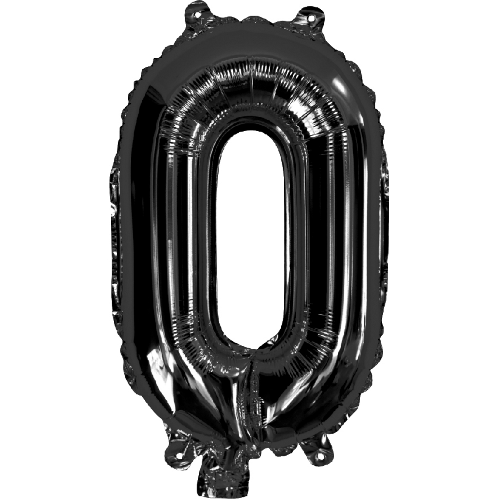 Black Number 0 Foil Air Fill Balloon 35cm - Discount Party Supplies