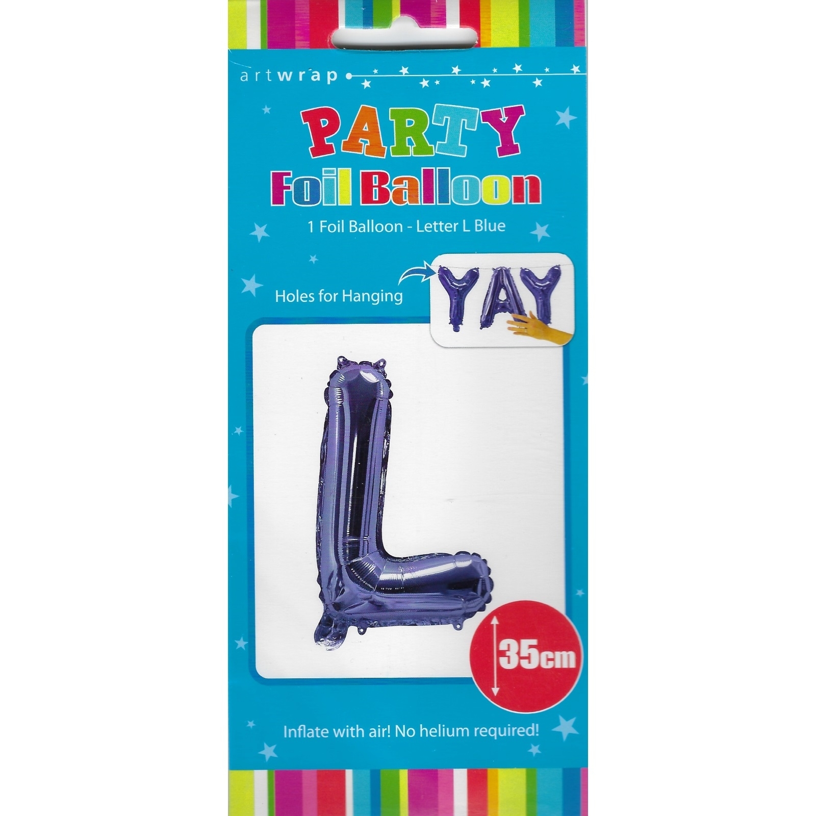 Blue Letter L Foil Air Fill Balloon 35cm | Blue Coloured Party Supplies ...