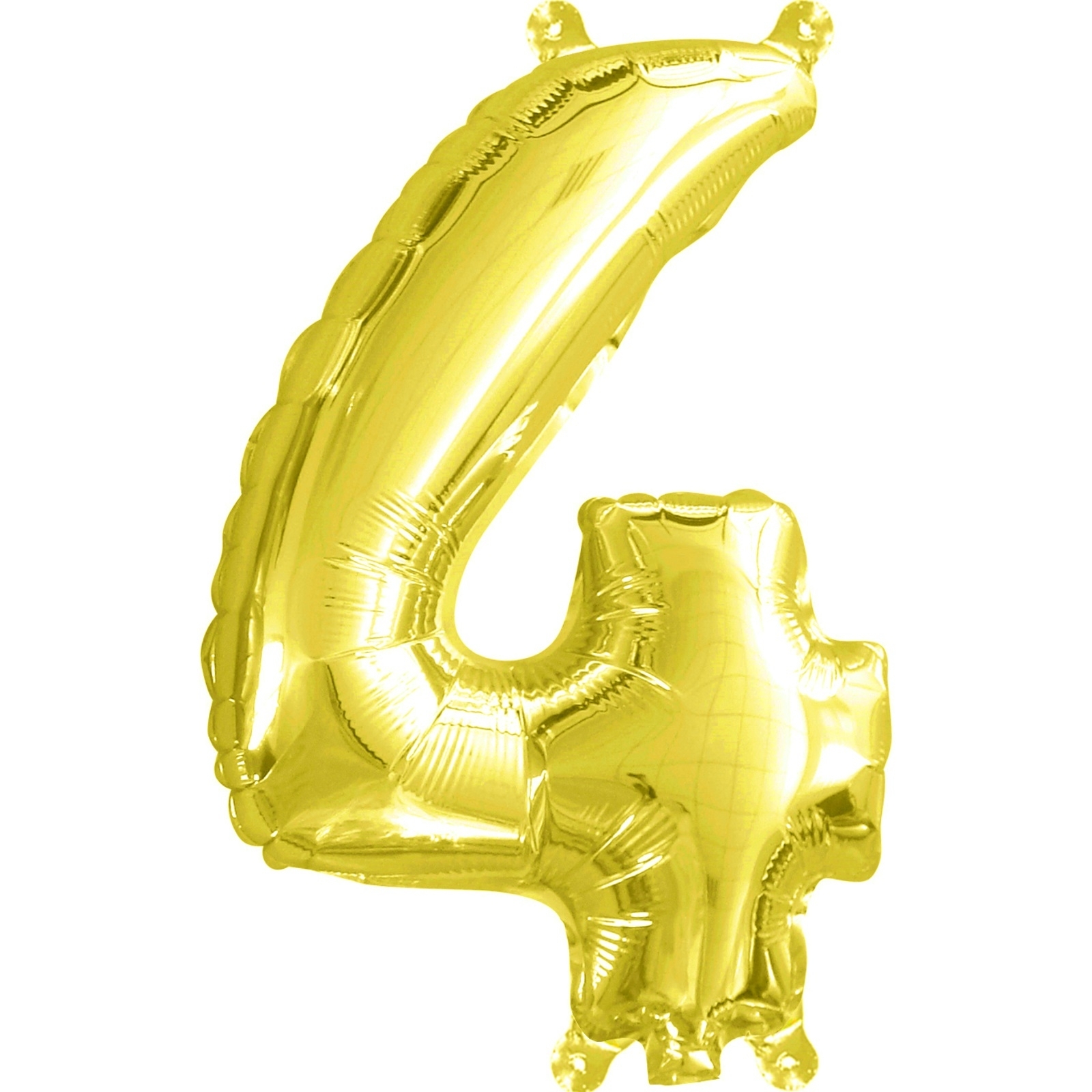 Gold Number 4 Foil Air Fill Balloon 35cm - Discount Party Supplies