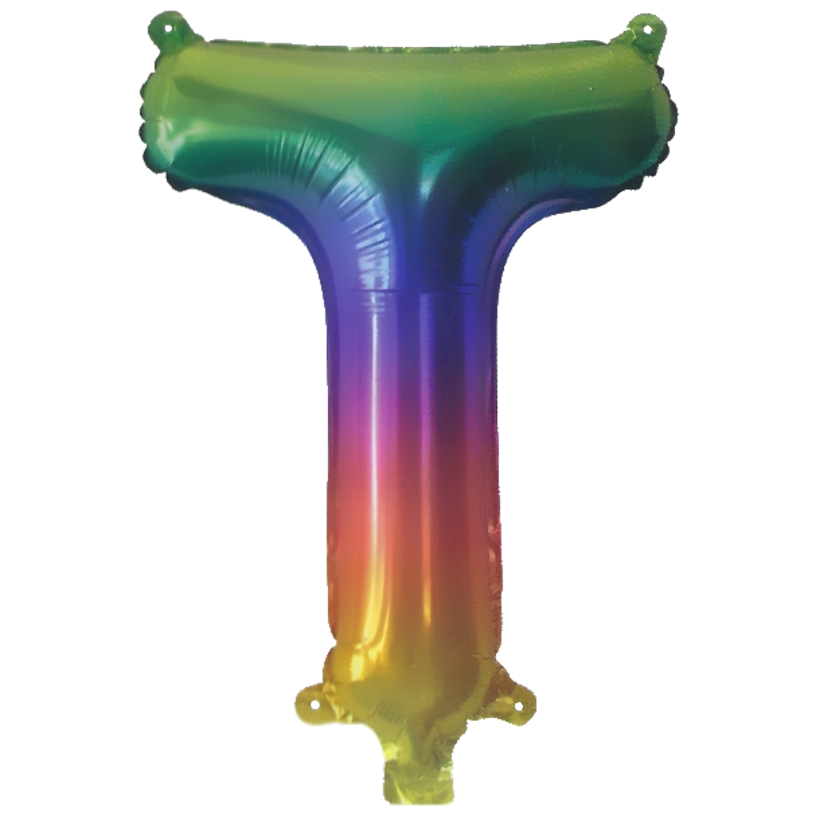 Rainbow Letter T Balloon 35cm - Discount Party Supplies