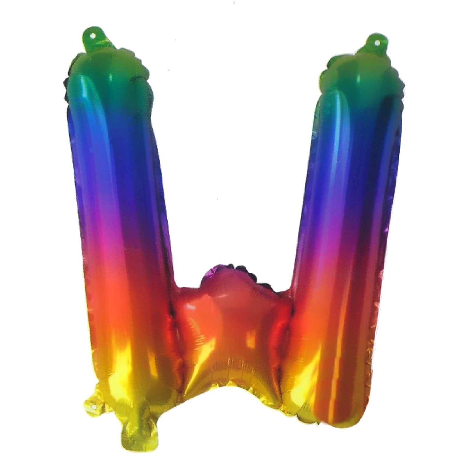Rainbow Letter W Balloon 35cm - Discount Party Supplies