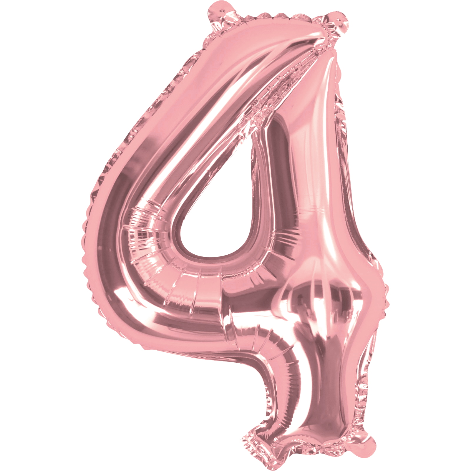Rose Gold Number 4 Balloon 35cm - Discount Party Supplies