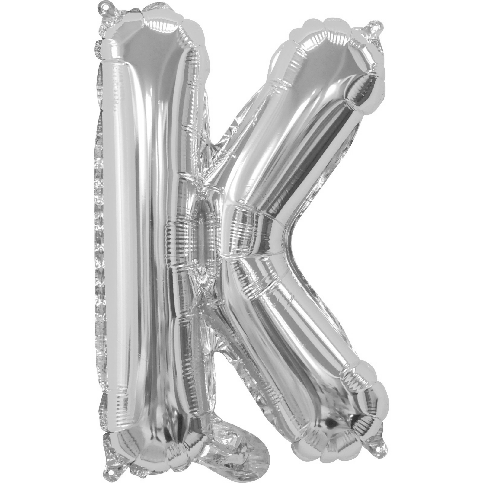 Silver Letter K Balloon 35cm - Discount Party Supplies