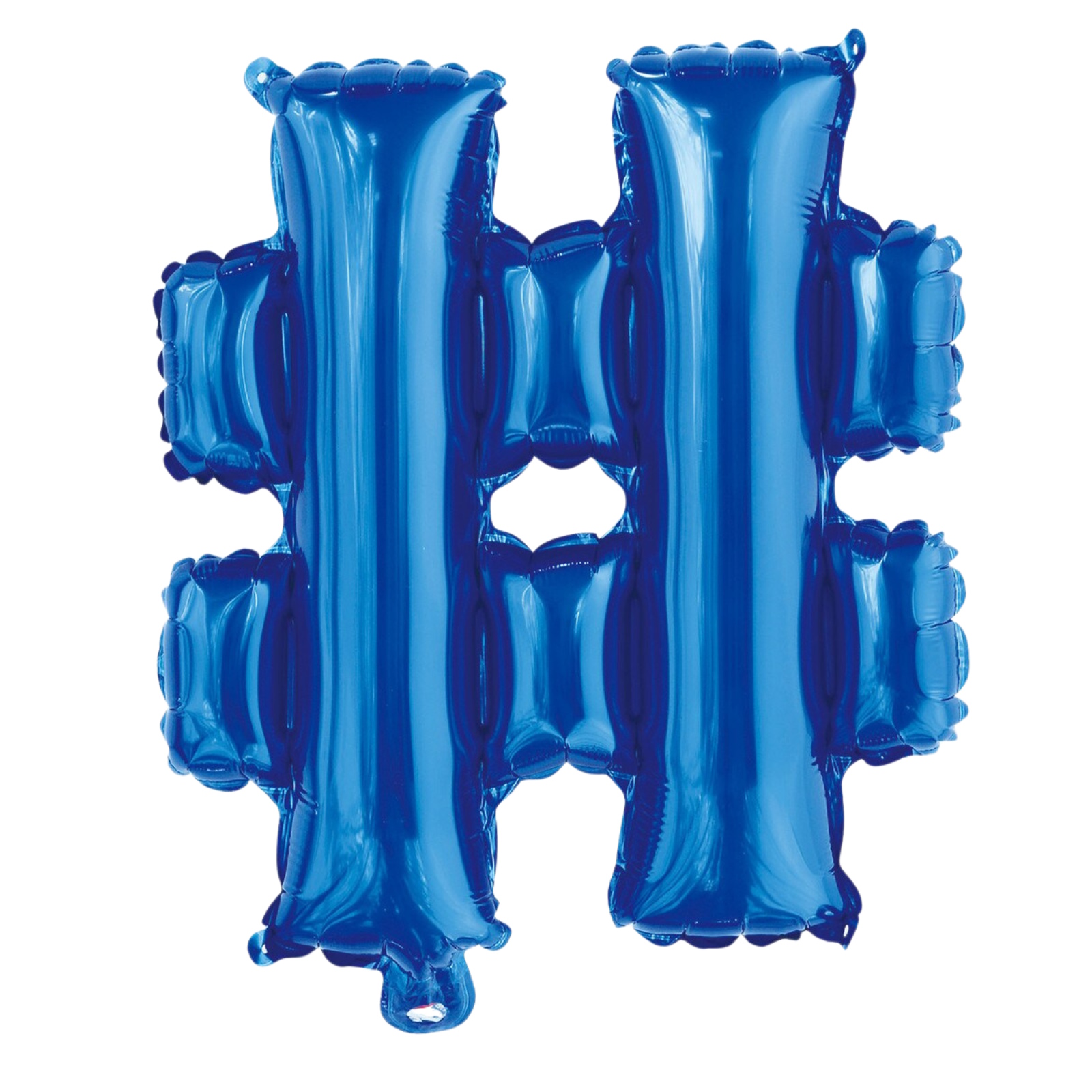 Metallic Blue Hash Symbol Foil Air Fill Balloon 35.5cm - Discount Party ...