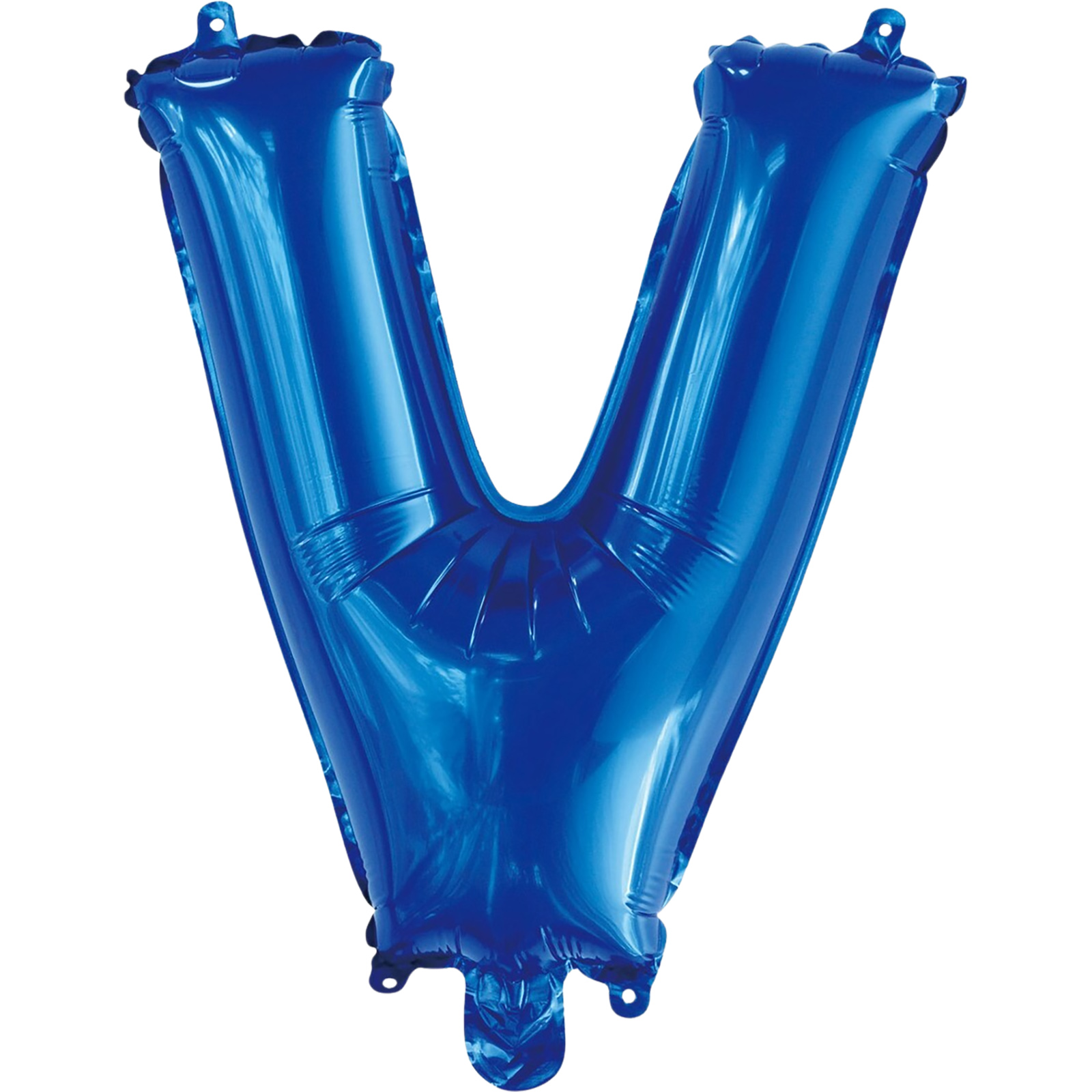 Letter V Blue Foil Air Fill Balloon 35.5cm - Discount Party Supplies