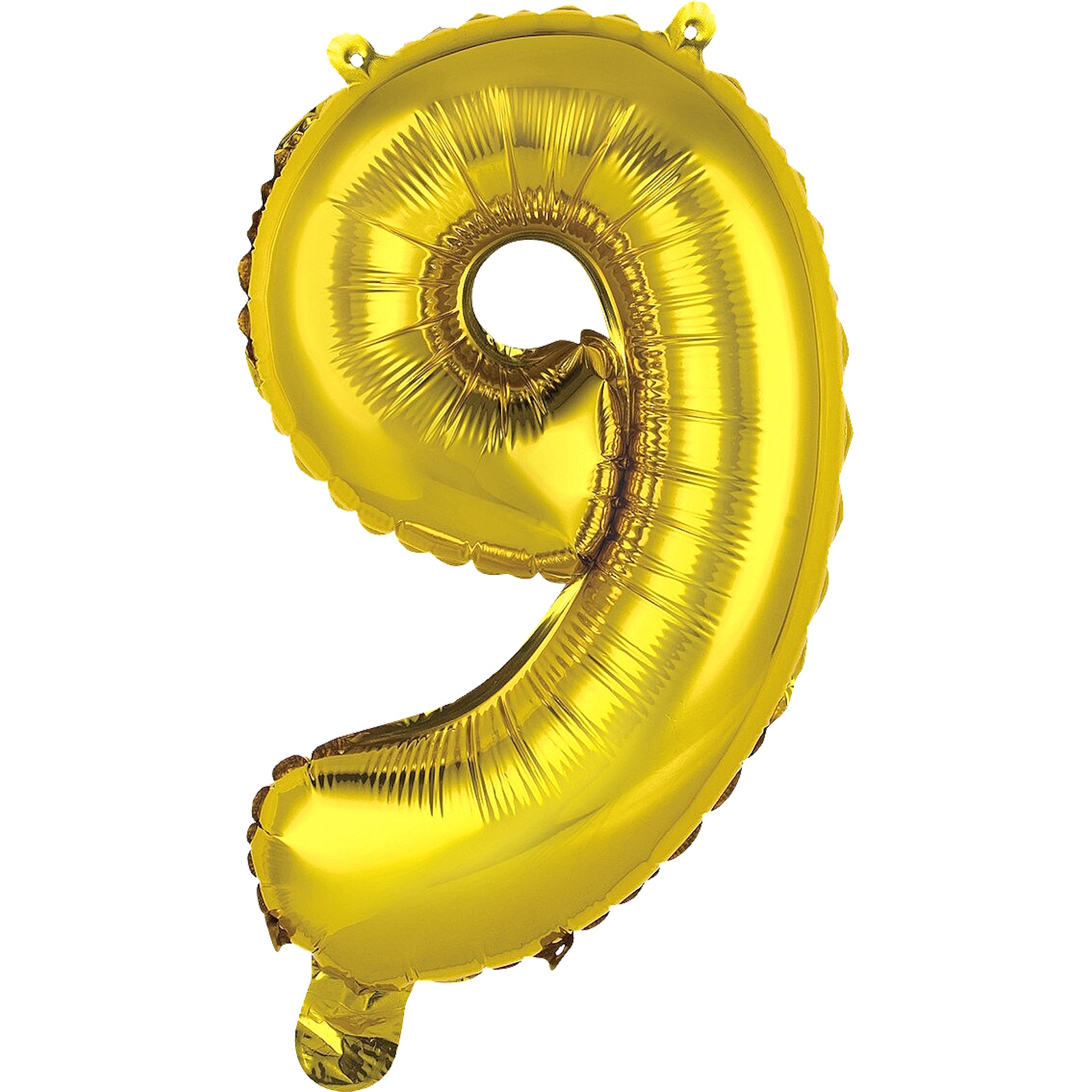 Number 9 Gold Foil Air Fill Balloon 35.5cm - Discount Party Supplies