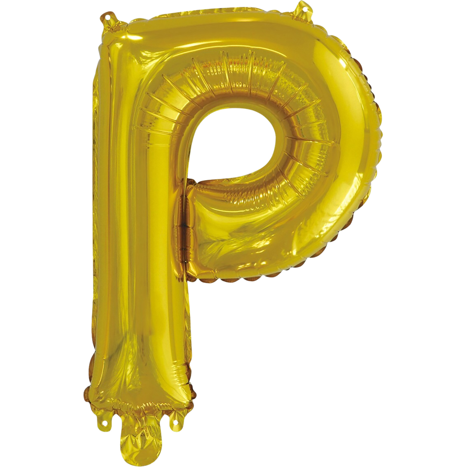 Letter P Gold Foil Air Fill Balloon 35.5cm - Discount Party Supplies