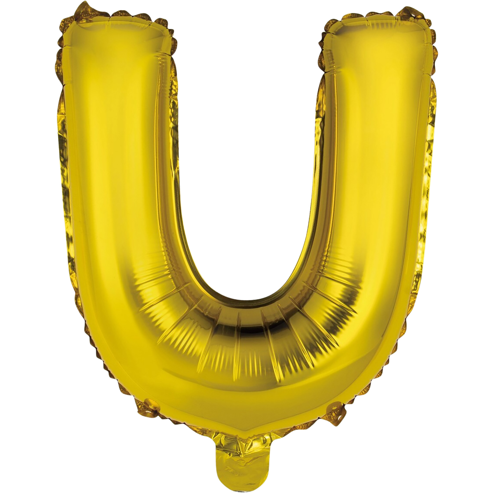 Letter U Gold Foil Air Fill Balloon 35.5cm - Discount Party Supplies