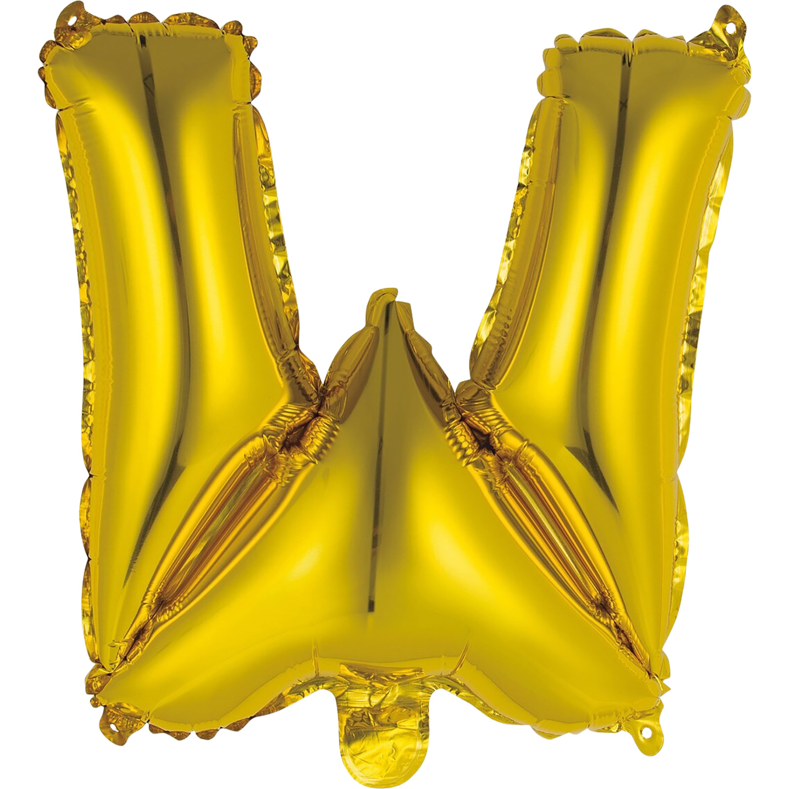 Letter W Gold Foil Air Fill Balloon 35.5cm - Discount Party Supplies