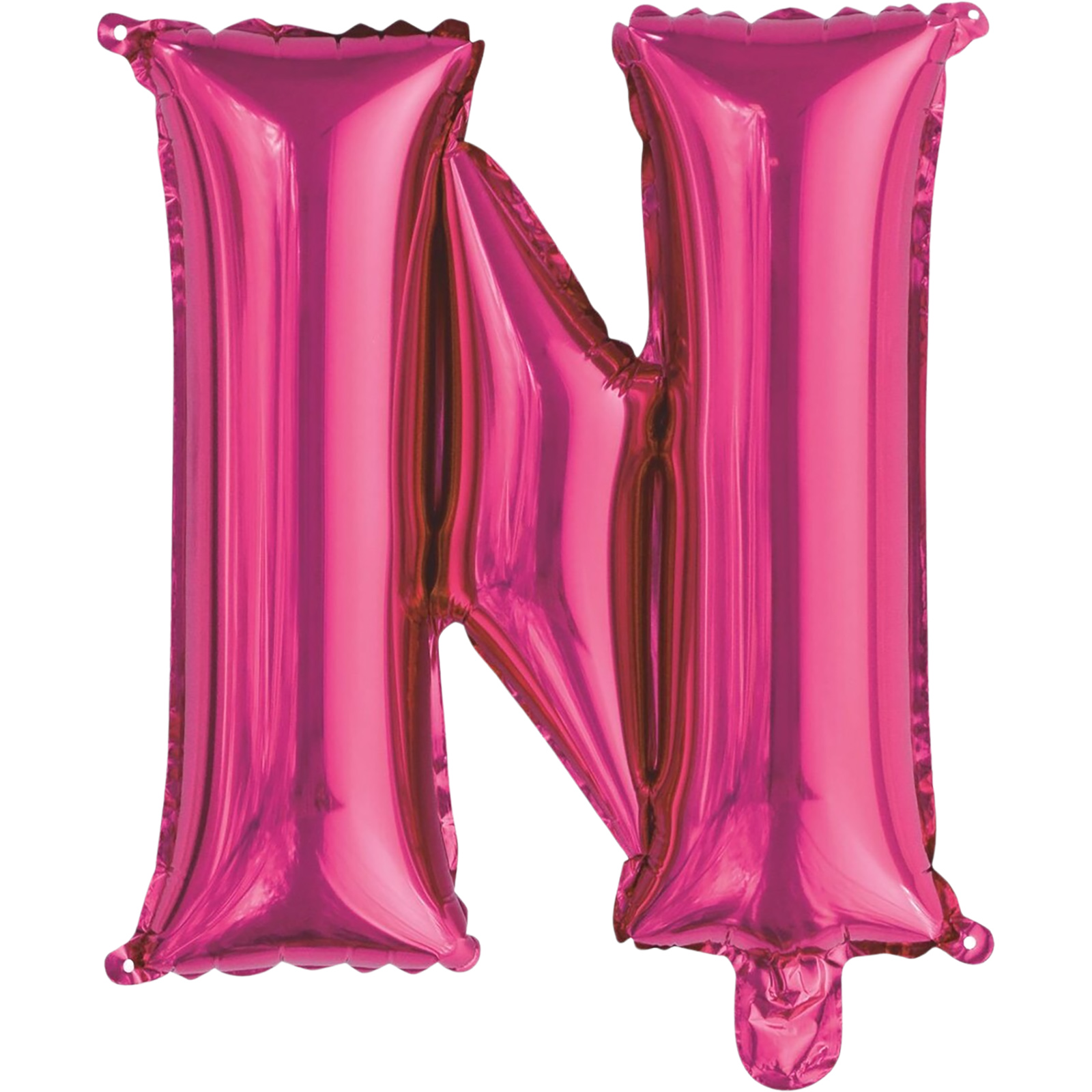 Letter N Hot Pink Foil Air Fill Balloon 35.5cm - Discount Party Supplies
