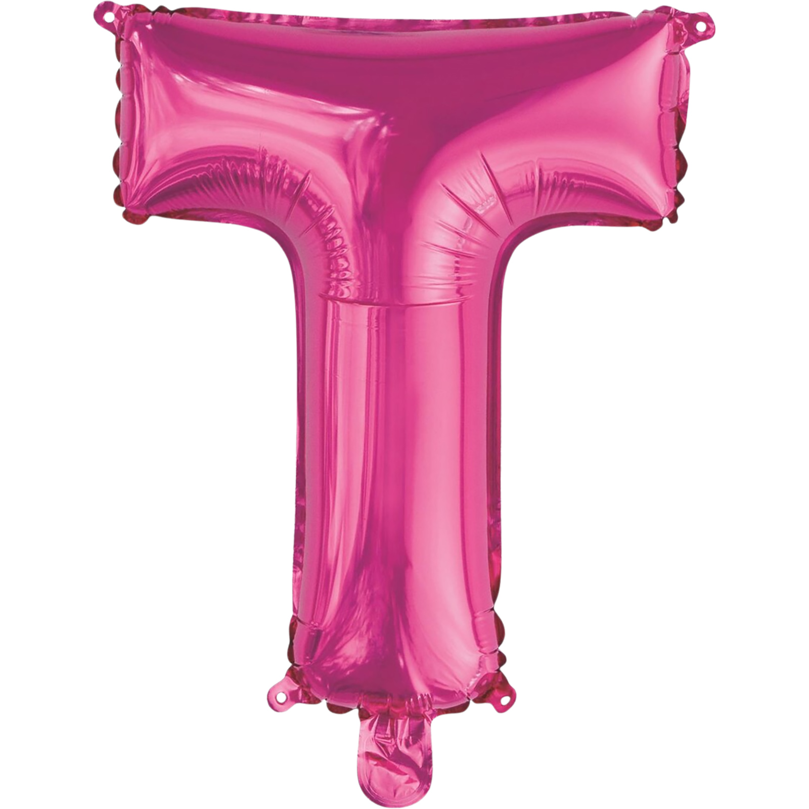 Letter T Hot Pink Foil Air Fill Balloon 35.5cm - Discount Party Supplies
