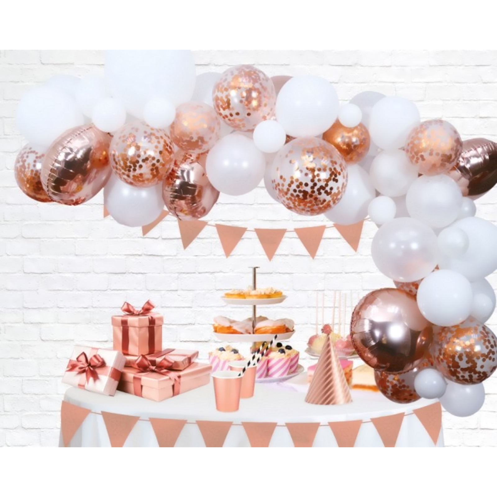 Rose Gold 4m Balloon Arch Kit | Rose Gold Coloured Party Supplies ...