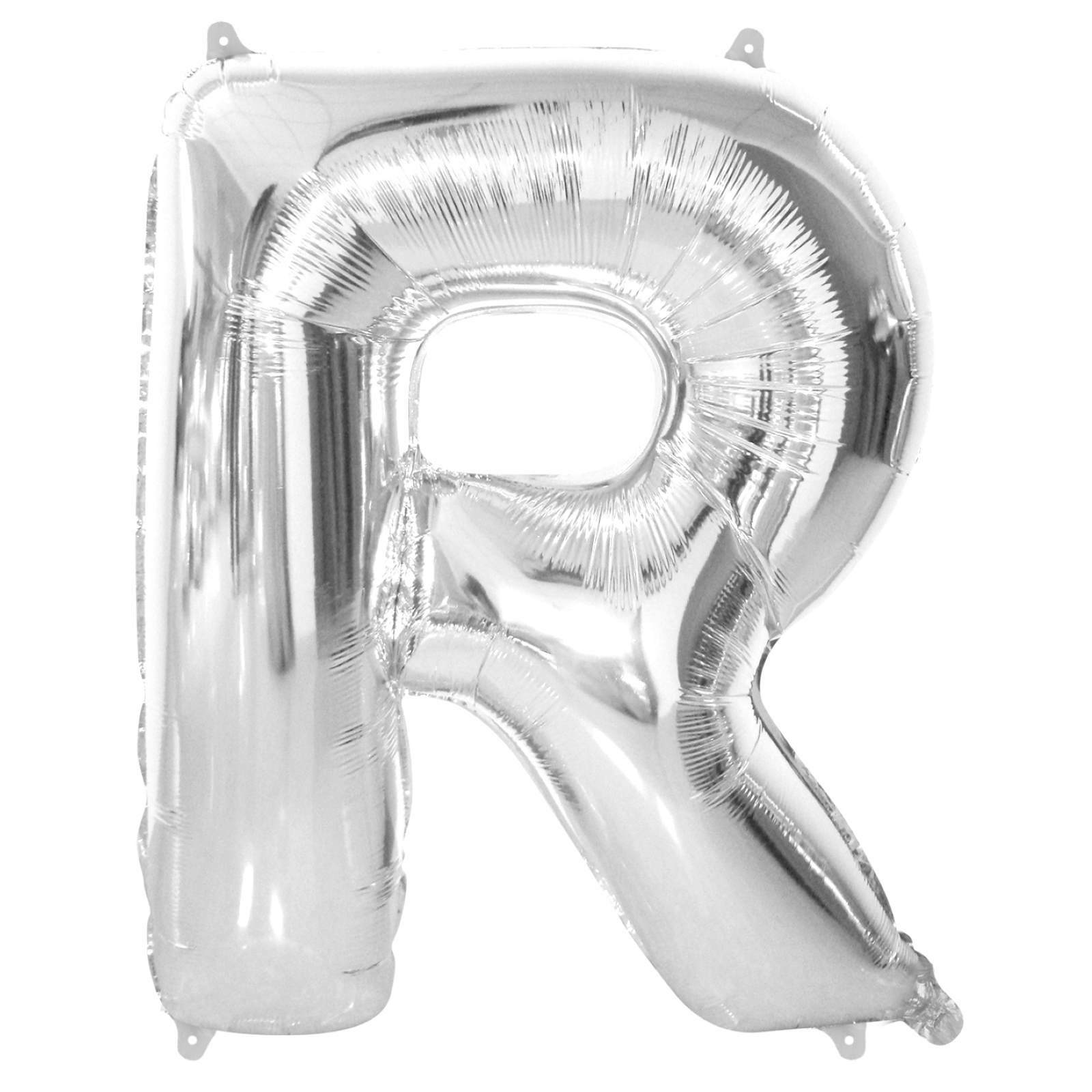 Silver Foil R Balloon 86cm - Discount Party Supplies