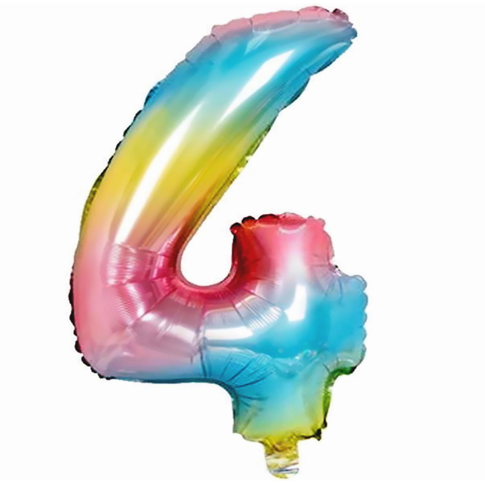 Rainbow Ombre Number 4 Balloon 100cm - Discount Party Supplies