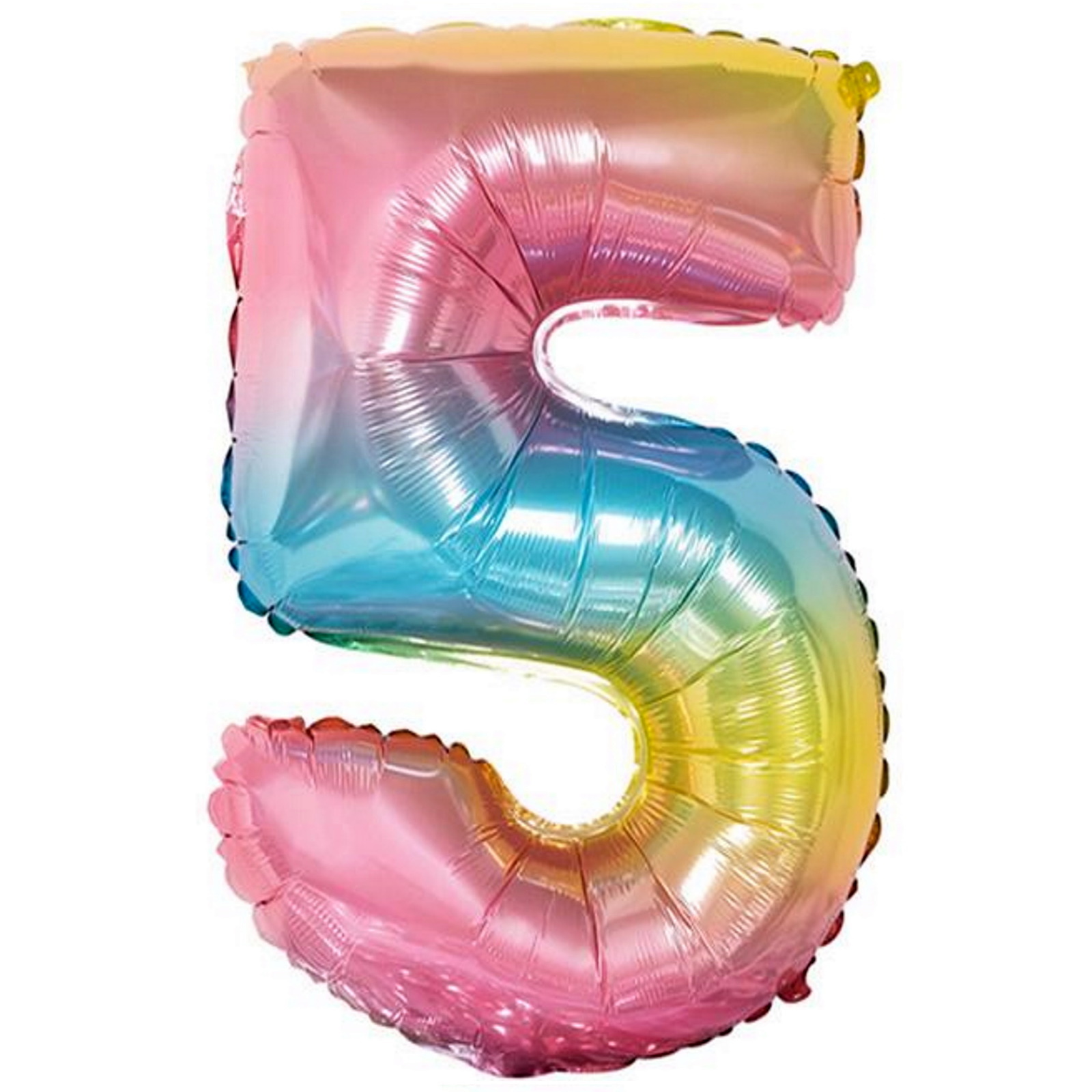 Rainbow Ombre Number 5 Balloon 100cm - Discount Party Supplies