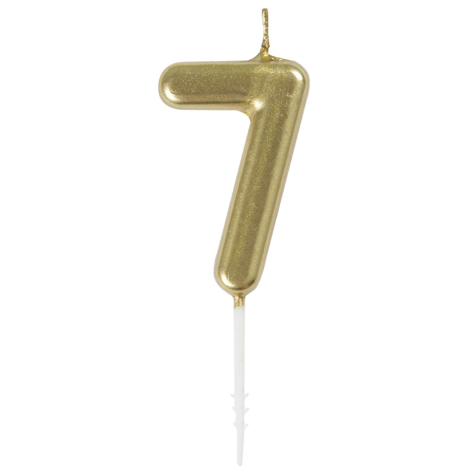 Gold Number 7 Candle - Discount Party Supplies