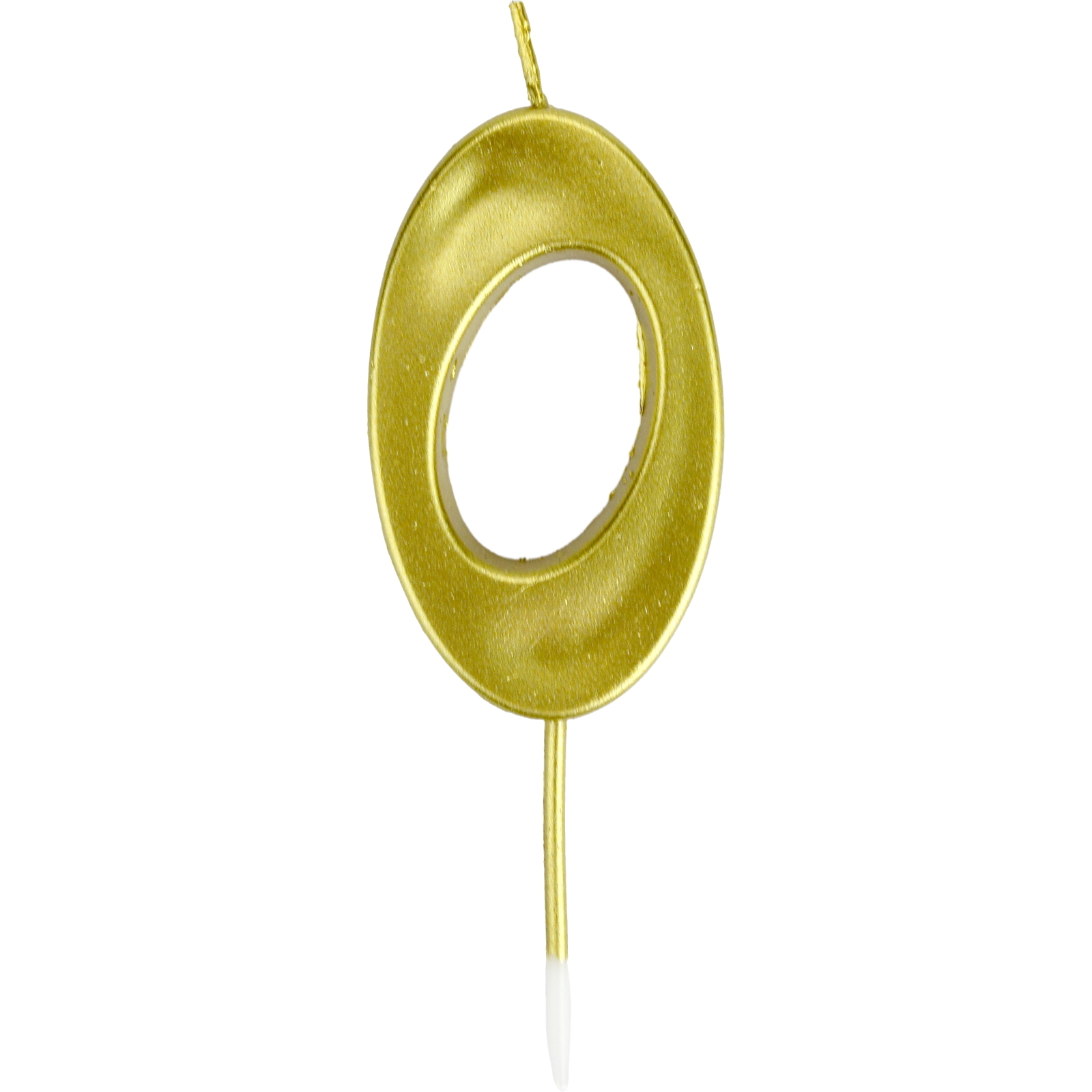 Gold Decorative Number 0 Candle - Discount Party Supplies