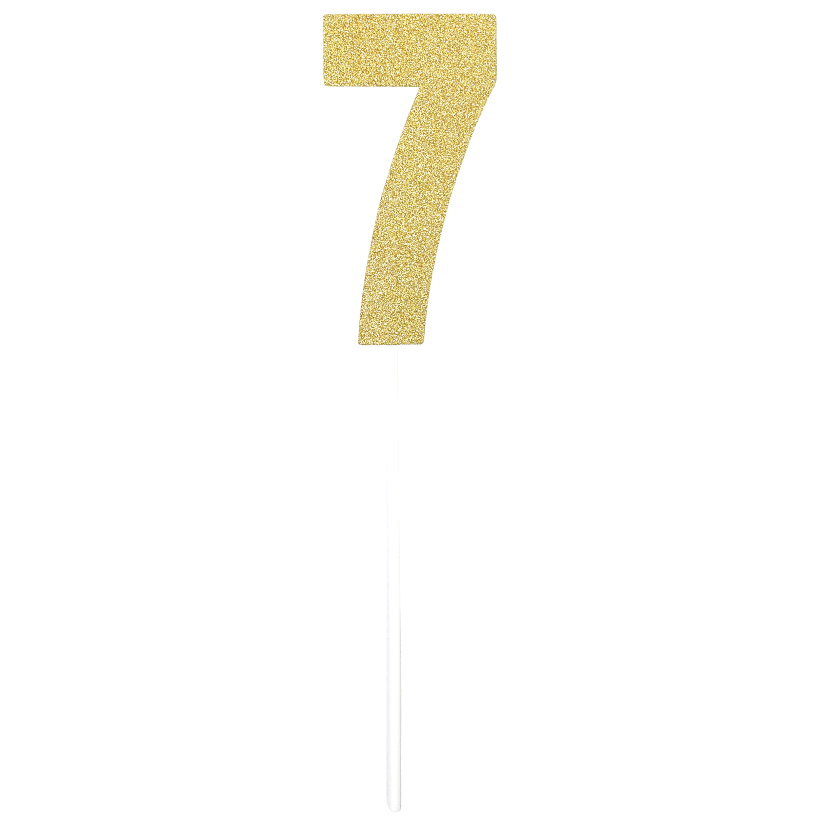 Gold Glitter Number 7 Cake Topper | Gold Party Supplies | Coloured ...