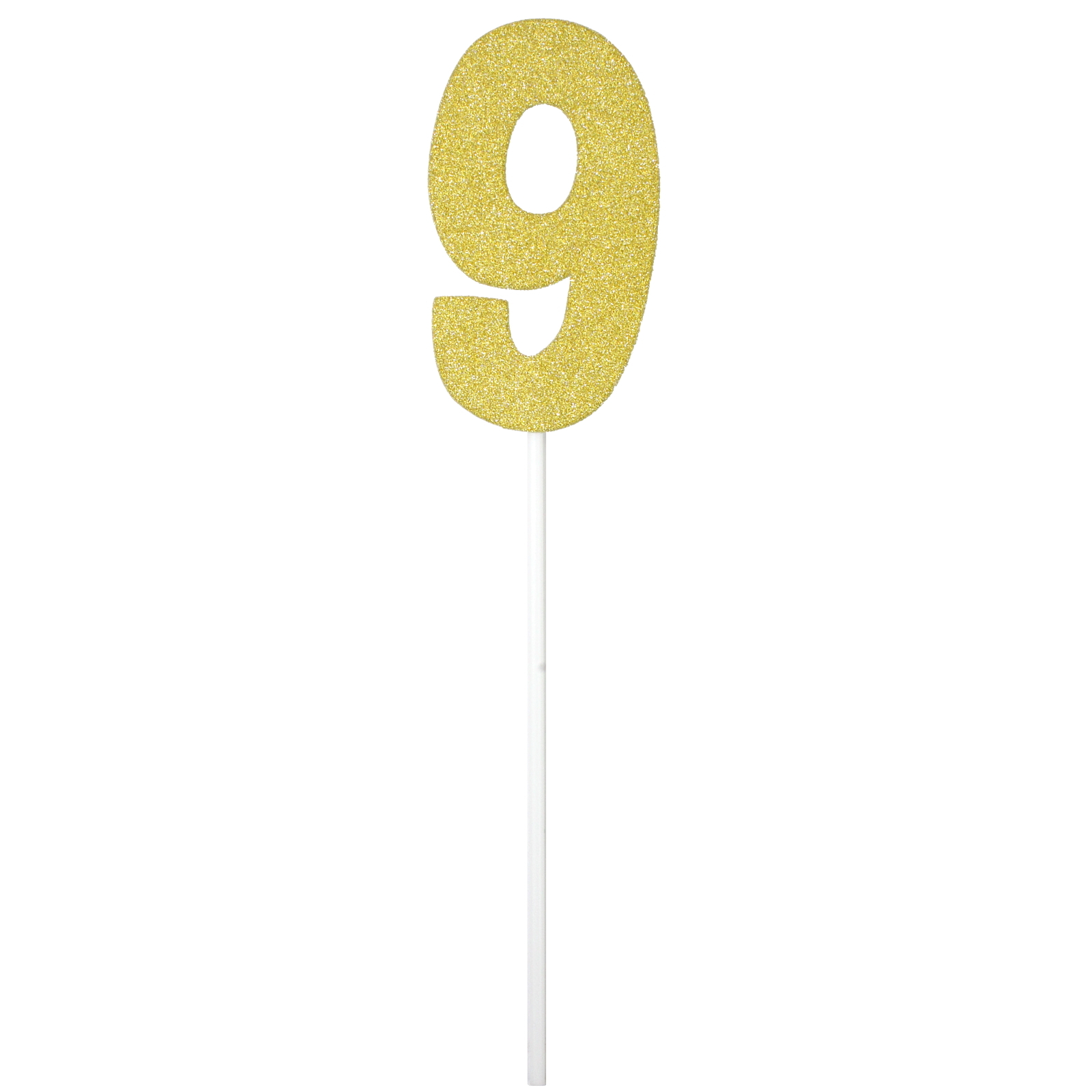 Gold Glitter Number 9 Cake Topper | Gold Party Supplies | Coloured ...