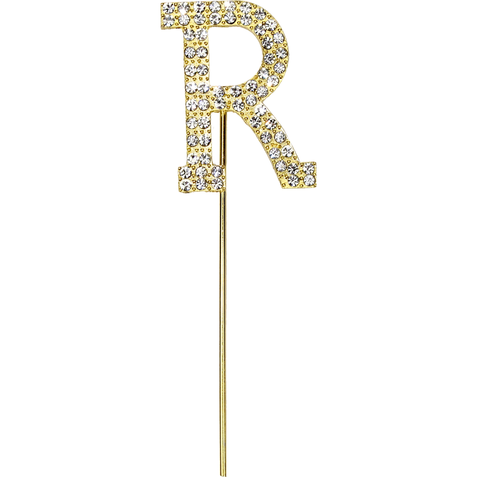Gold Diamante Letter R Cake Topper | Gold Party Supplies | Coloured ...