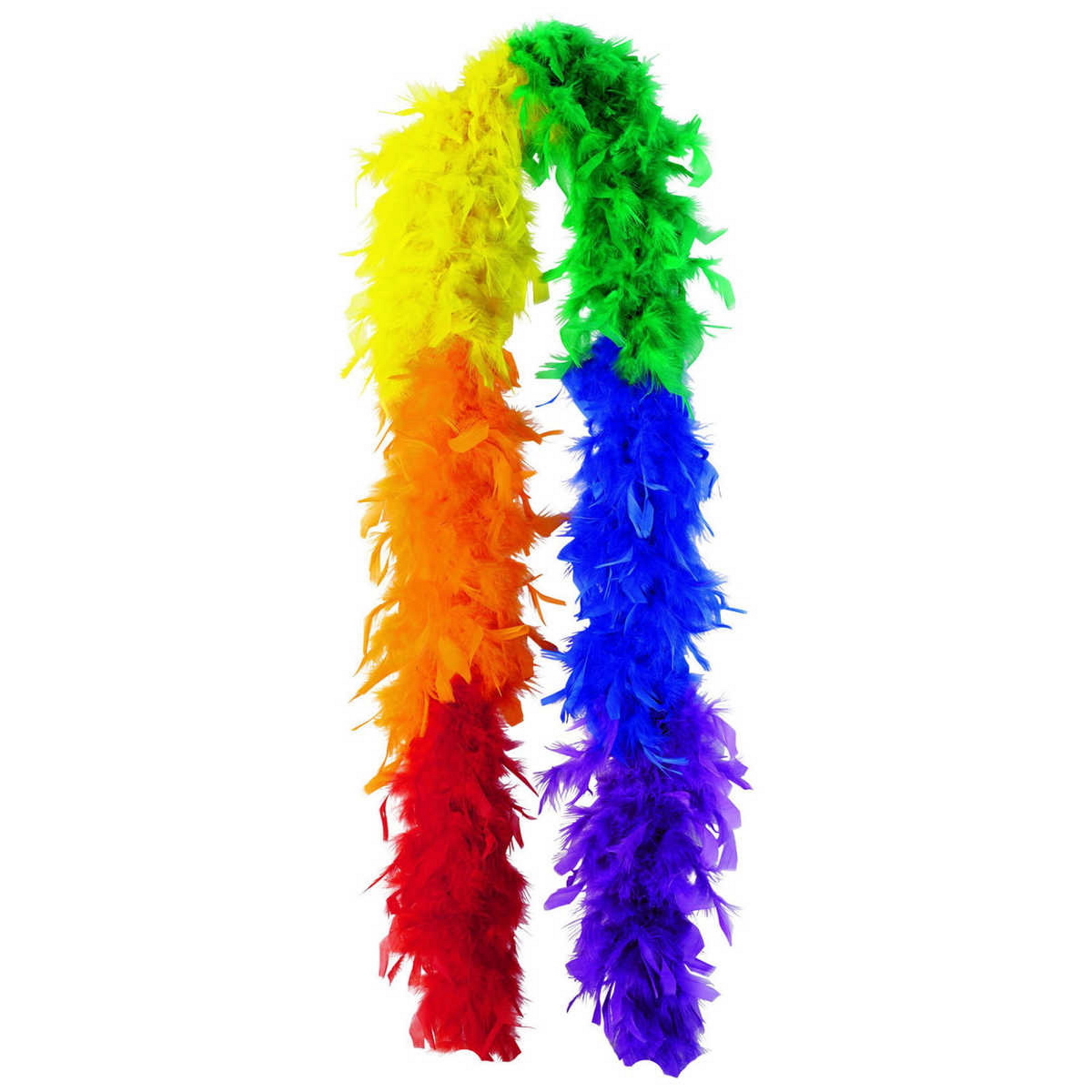 Rainbow Coloured Feather Boa | Rainbow Party Supplies | Coloured Party ...