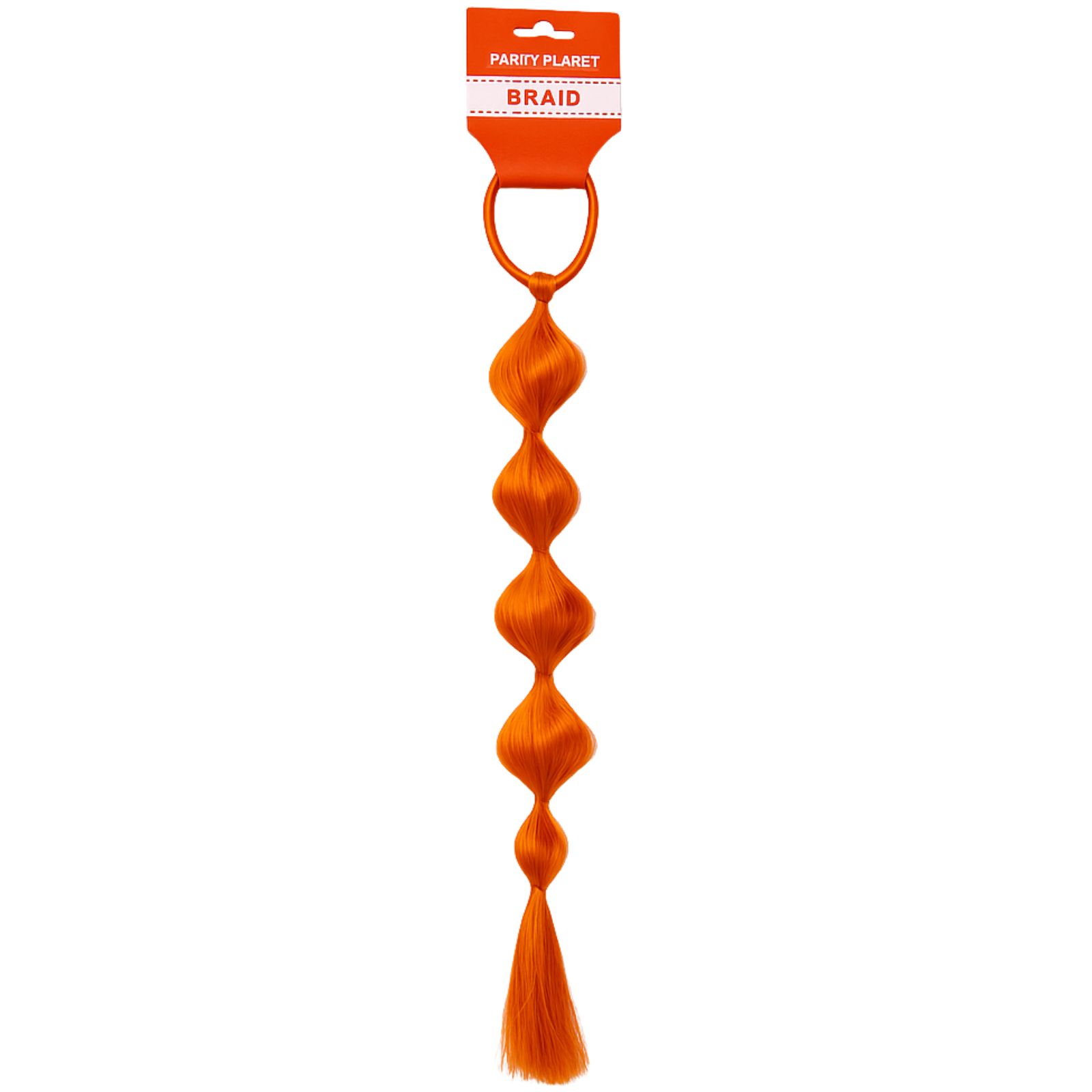 Orange Bubble Braid Hair Extension - Discount Party Supplies