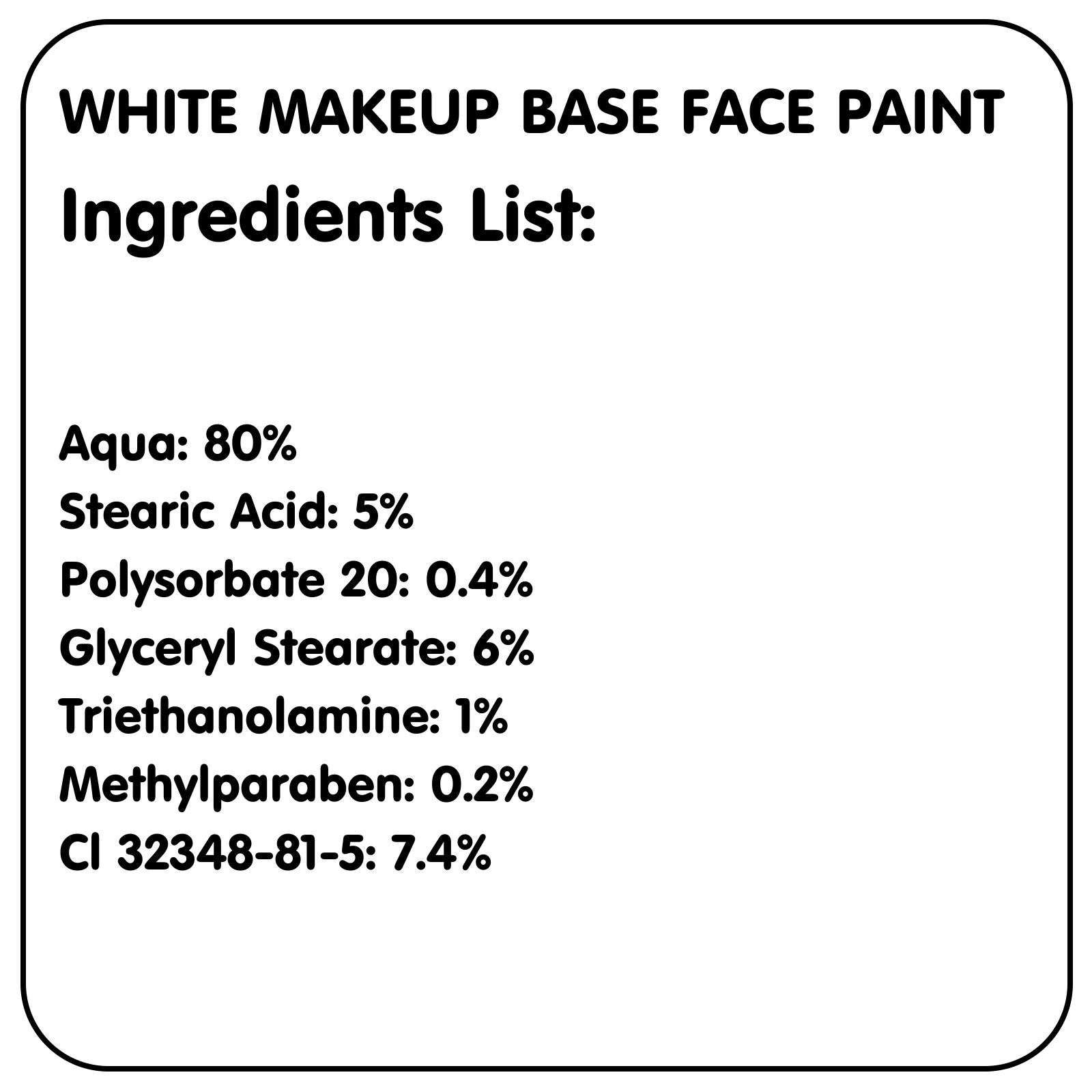 White Makeup Base Face Paint | Makeup and Jewellery | Costumes ...
