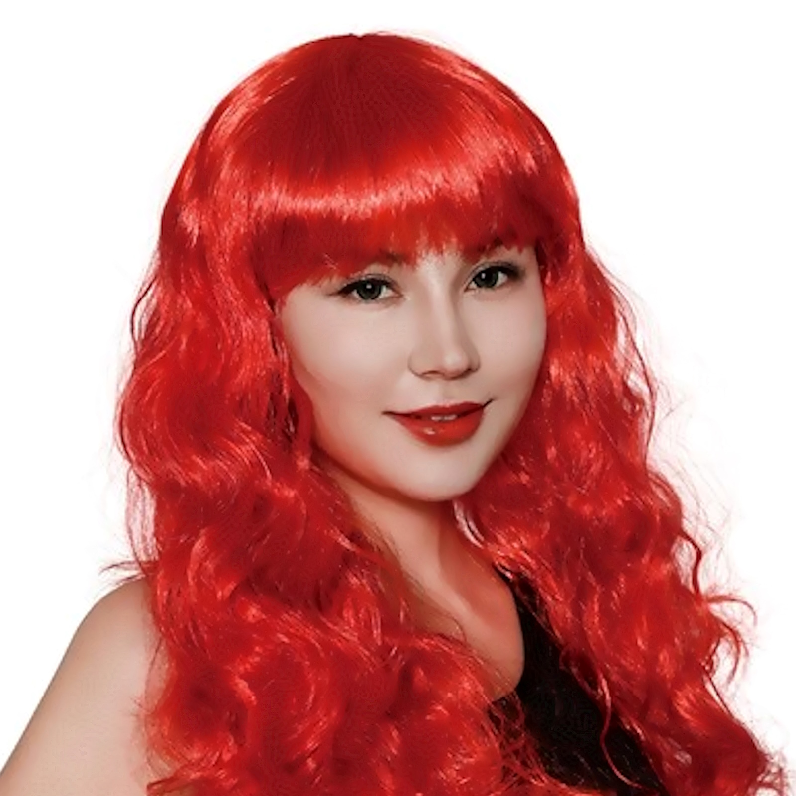 Adult Red Wavy Long Wig - Discount Party Supplies
