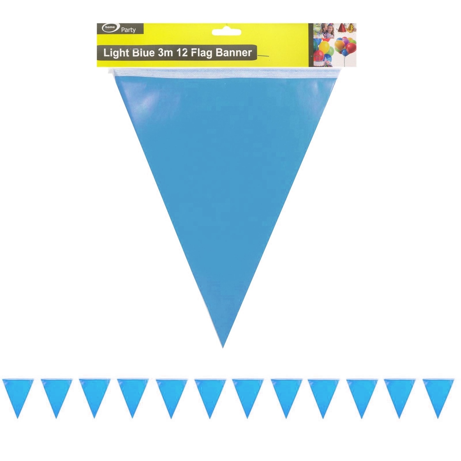 Powder Blue Flag Banner - Discount Party Supplies