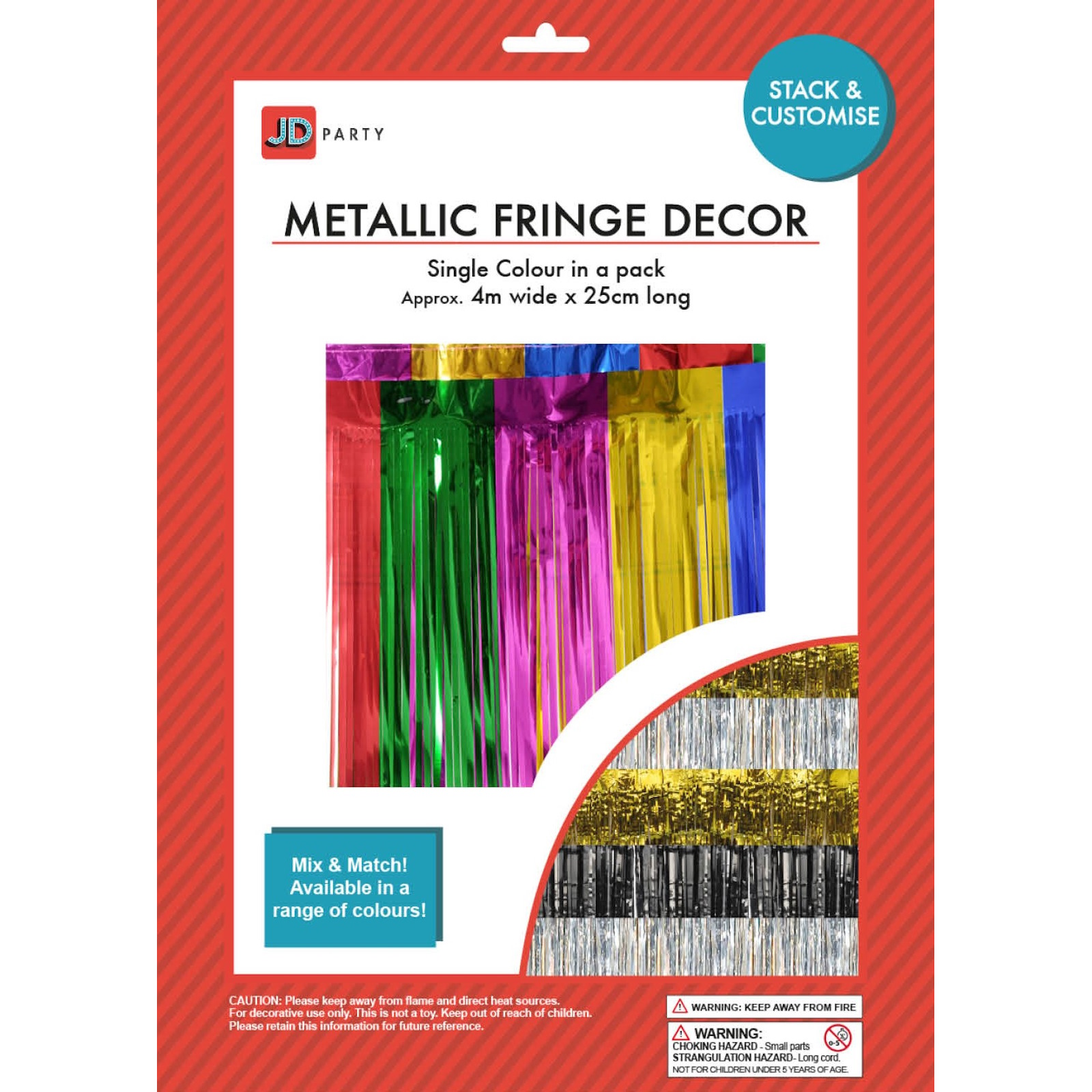 Metallic Rainbow Fringe Banner | Discount Party Supplies - Discount ...