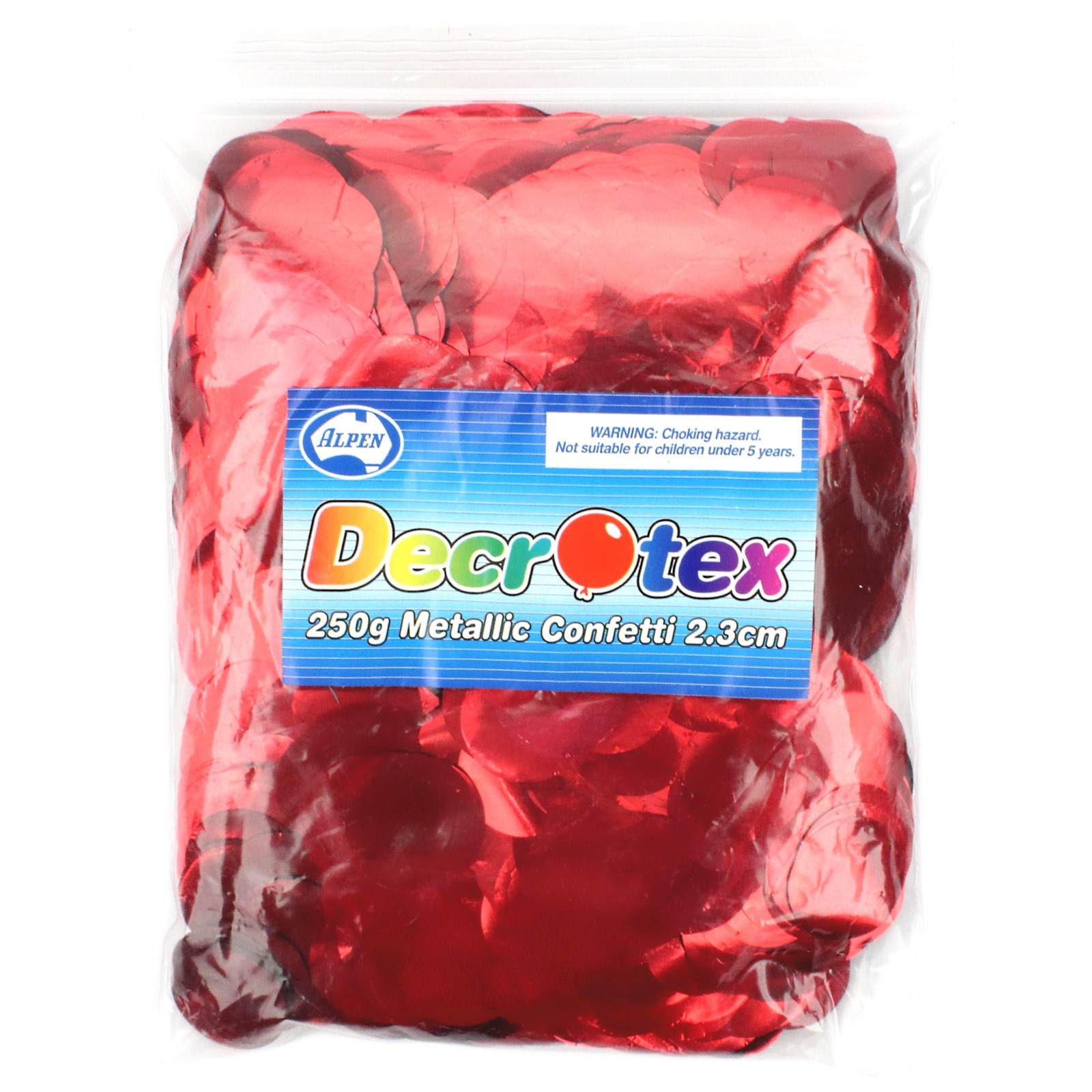 Bulk Red Metallic Confetti 2cm (250g) - Discount Party Supplies
