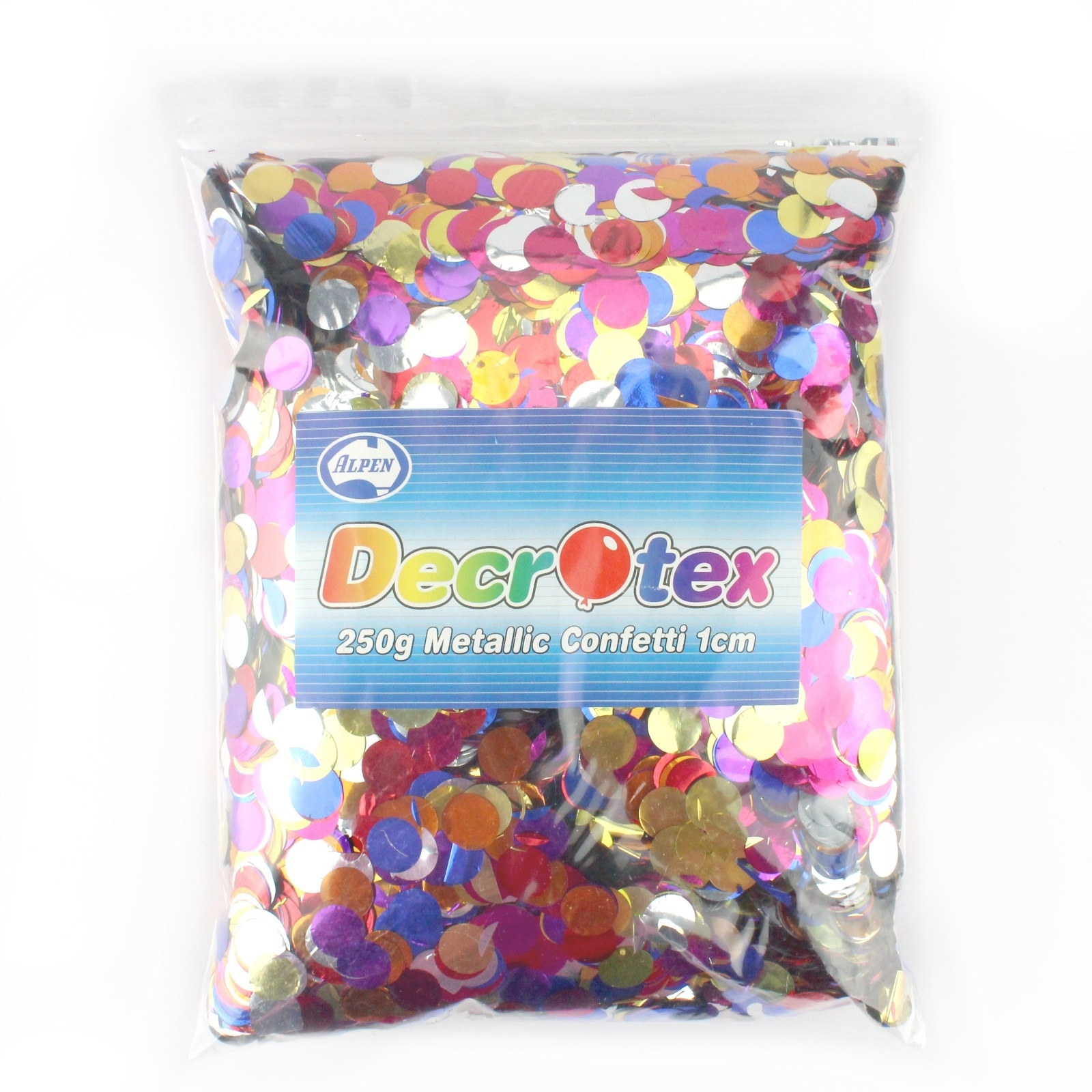 Bulk Multi Coloured Metallic Confetti 1cm (250g) - Discount Party Supplies